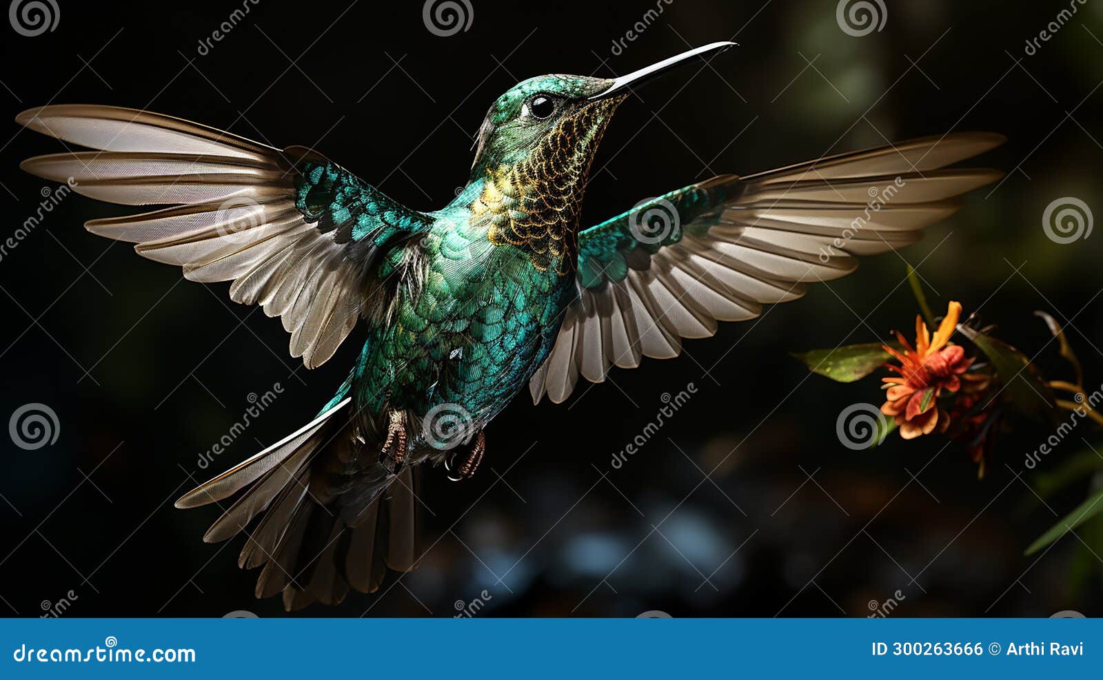 Hummingbird Wing Logo Cartoon Vector | CartoonDealer.com #188889669