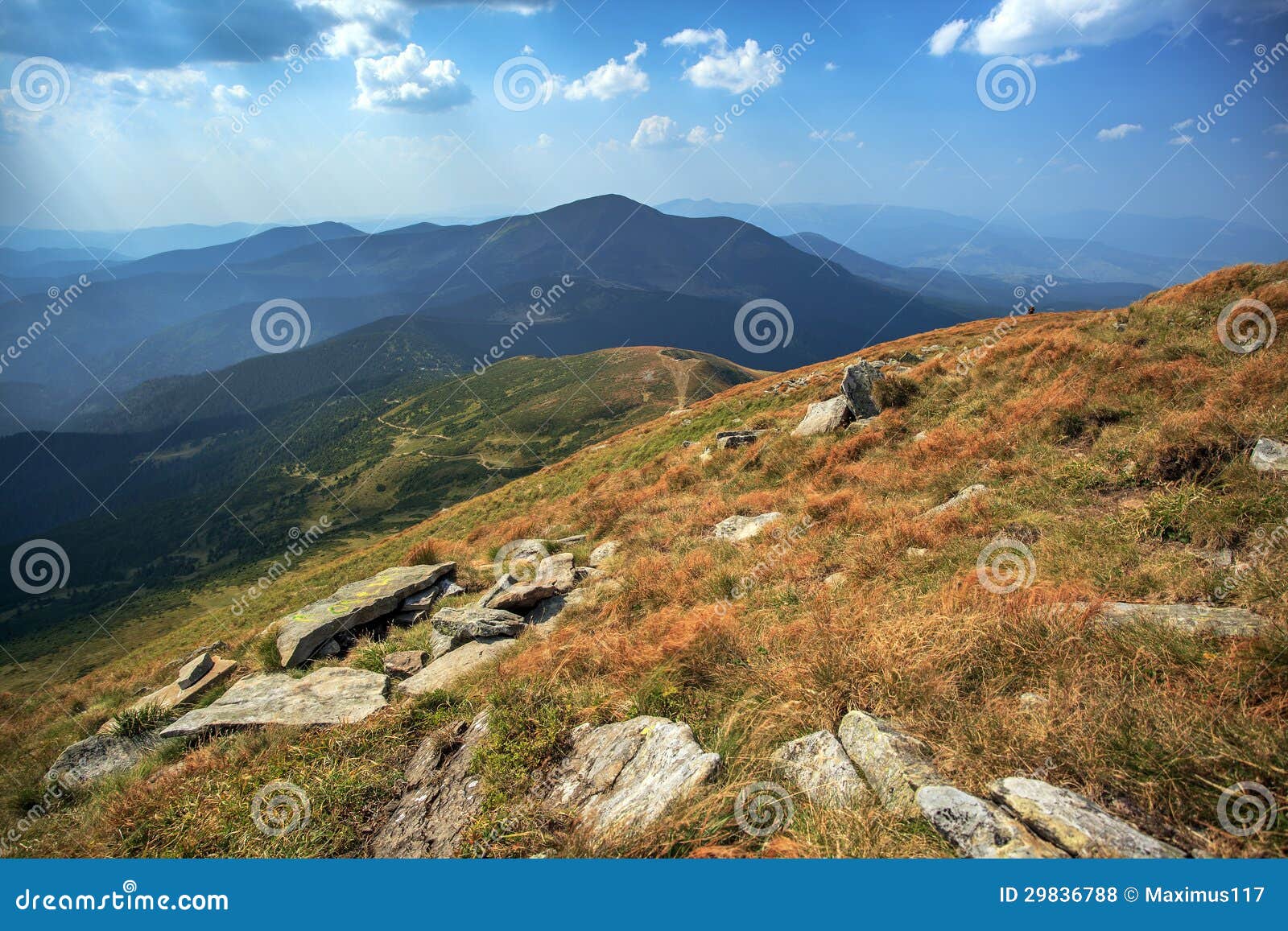 Hoverla, the Highest Mountain in Ukraine Stock Photo - Image of light ...