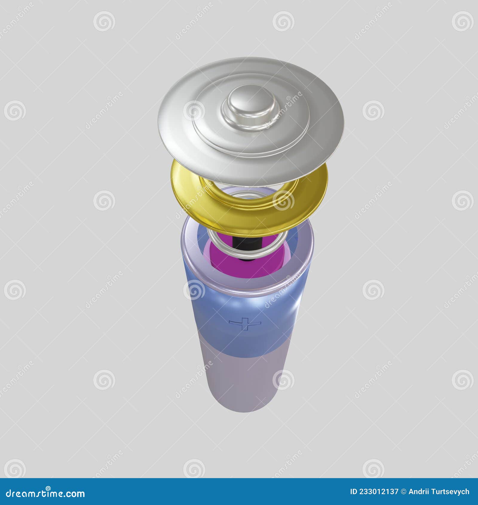 How the AA Battery Works, Concept Illustration, Power Element ...