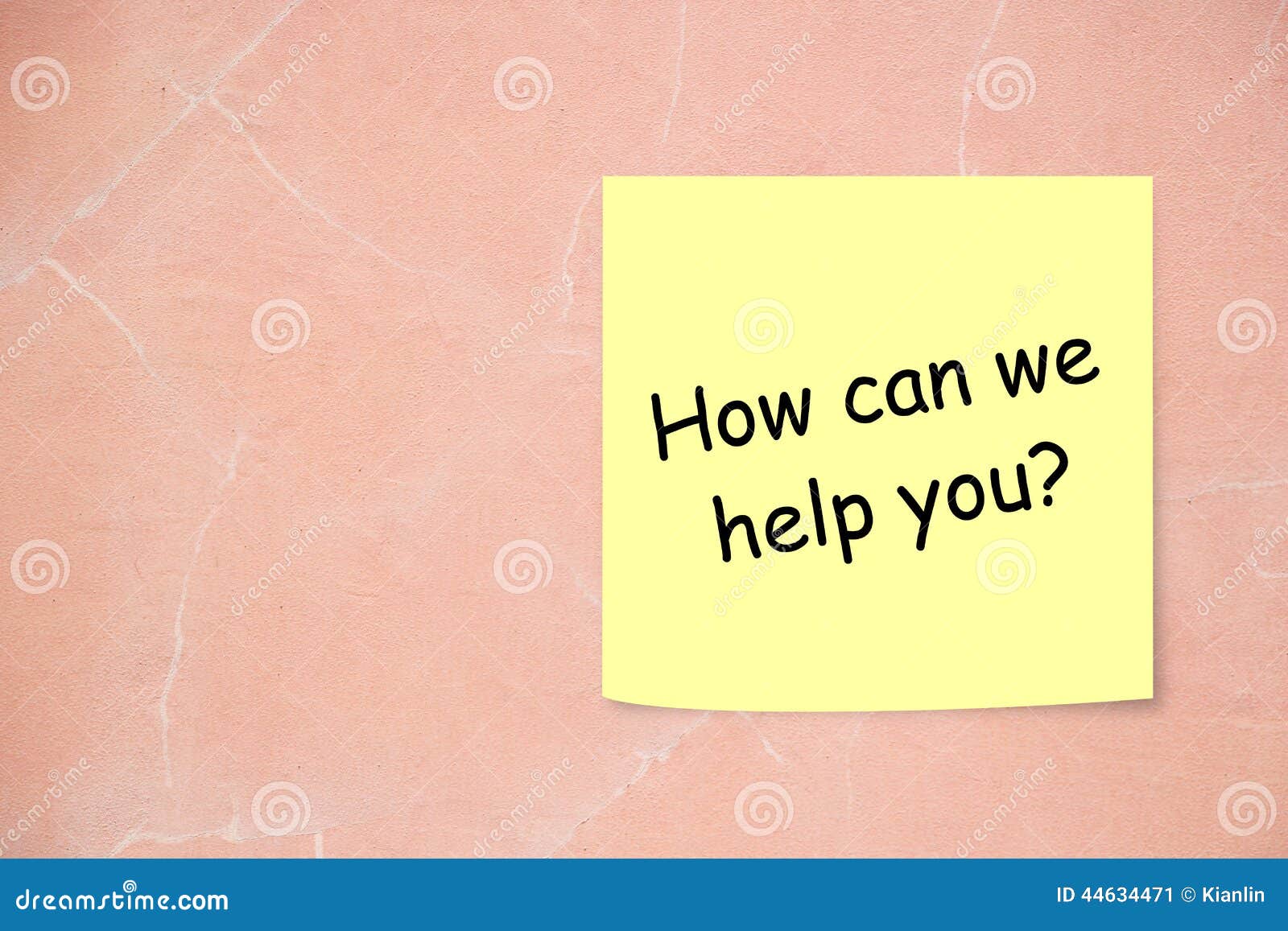 How can we help you note stock image. Image of yellow - 44634471