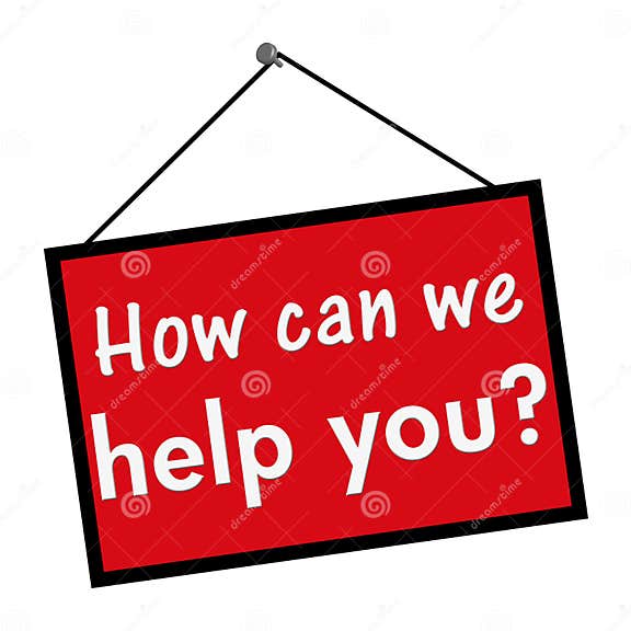 How can we help you sign stock illustration. Illustration of space ...