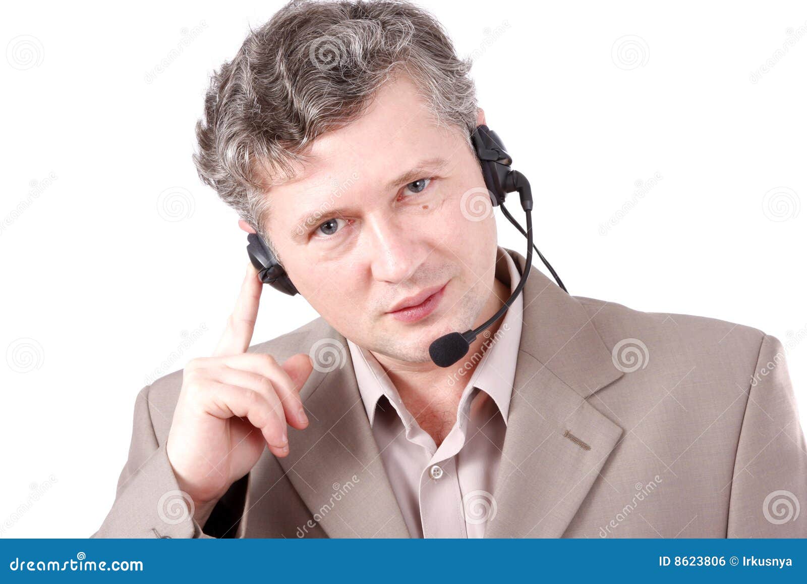 How Can I Help You? Helpdesk or Support Operator. Stock Photo - Image ...