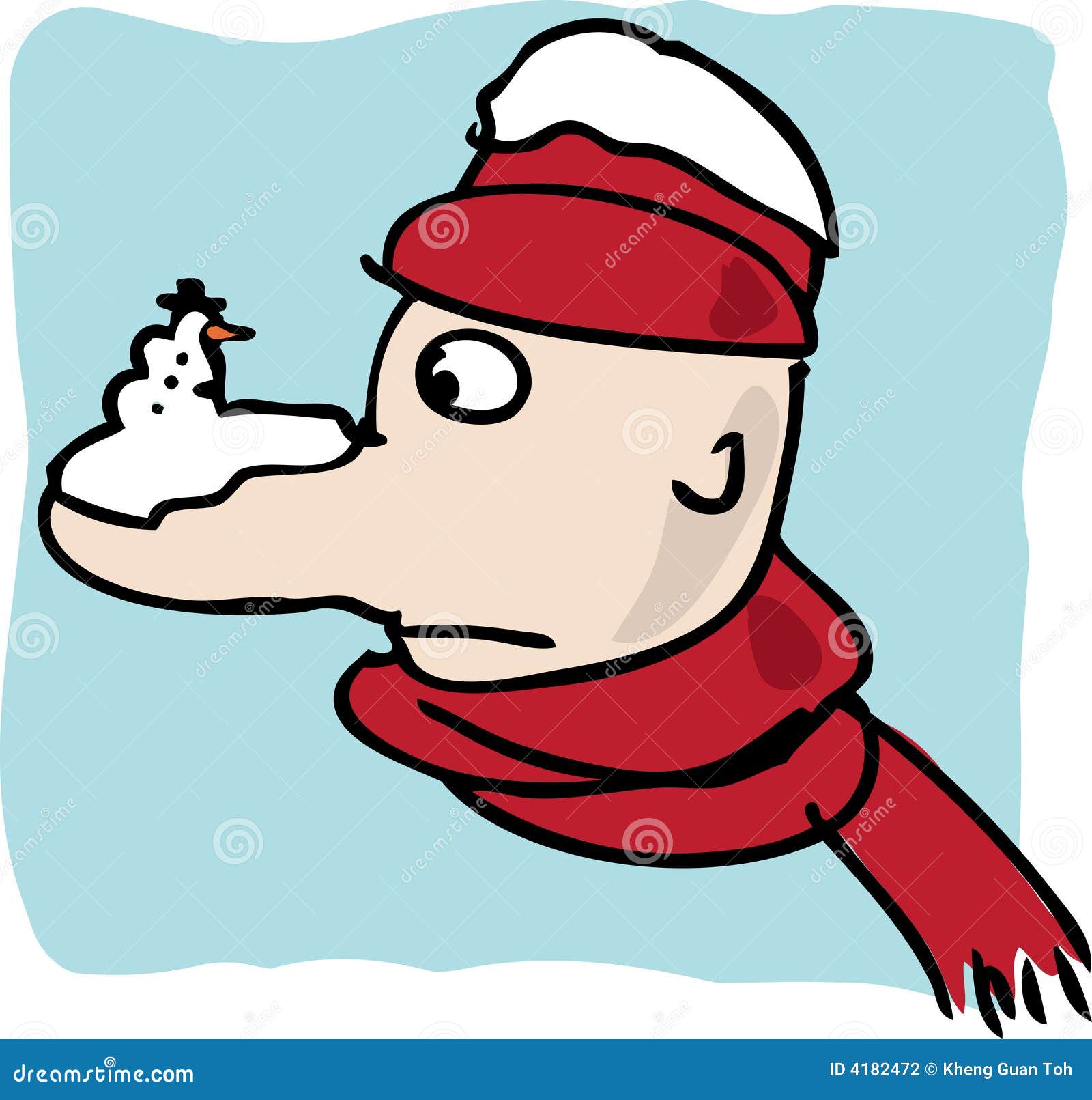 How cold is it stock vector. Illustration of vector, covered - 4182472