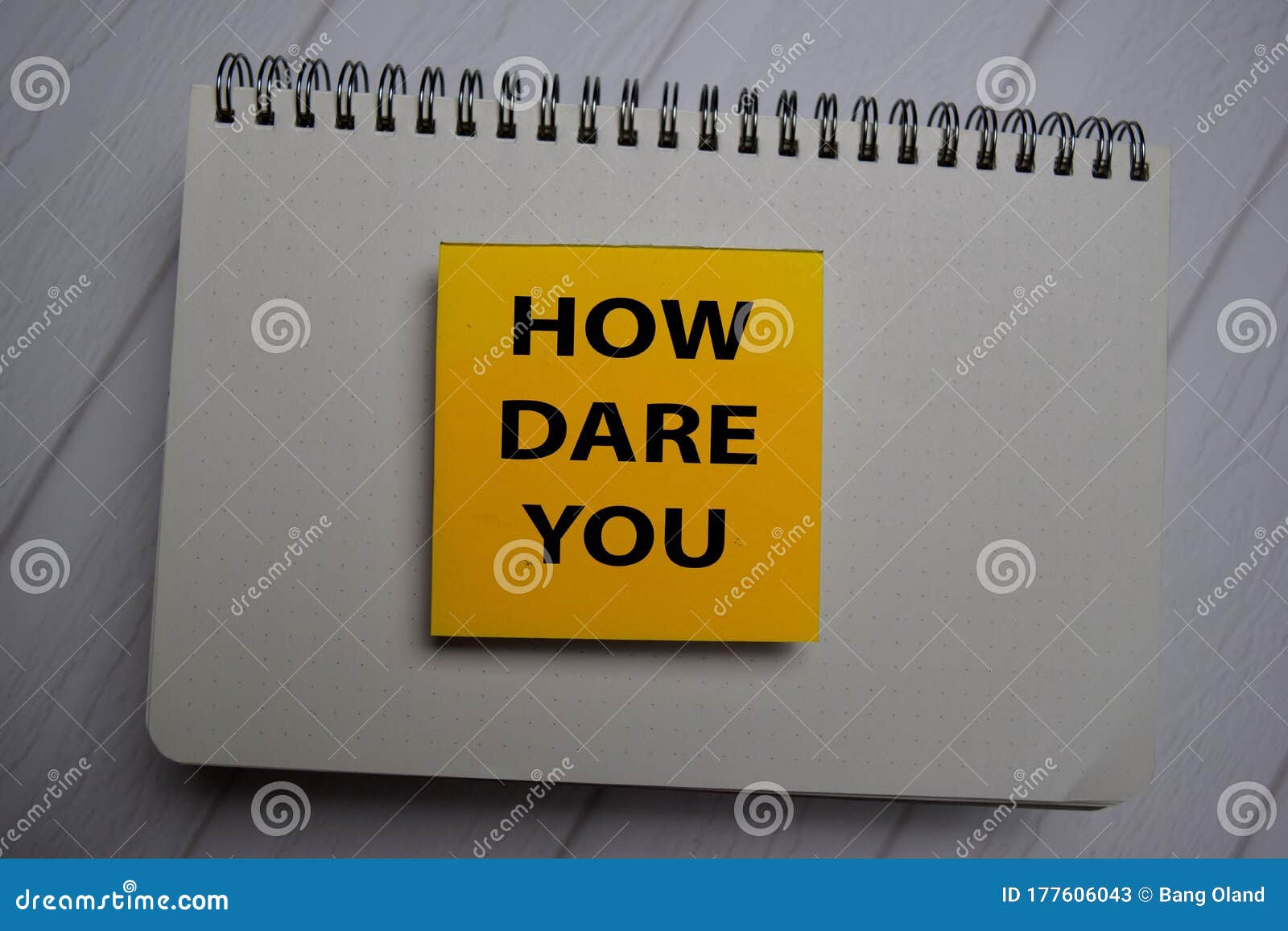 How Dare You Write on a Sticky Note Isolated on Office Desk Stock Image ...