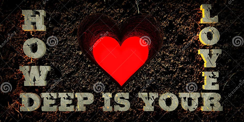 How Deep is Your Love stock illustration. Illustration of ground ...