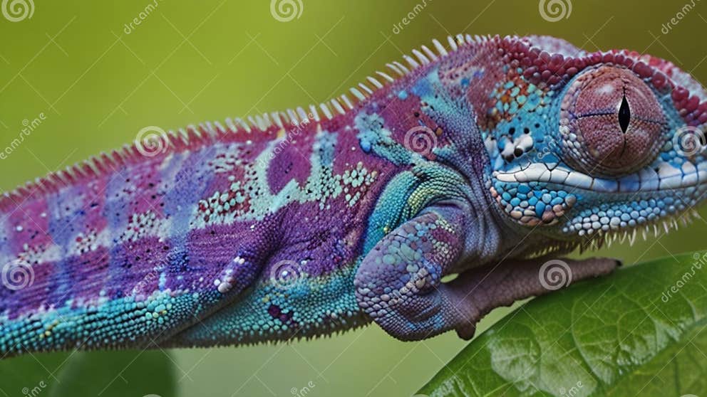 How Do Chameleons Change Color? Stock Illustration - Illustration of ...