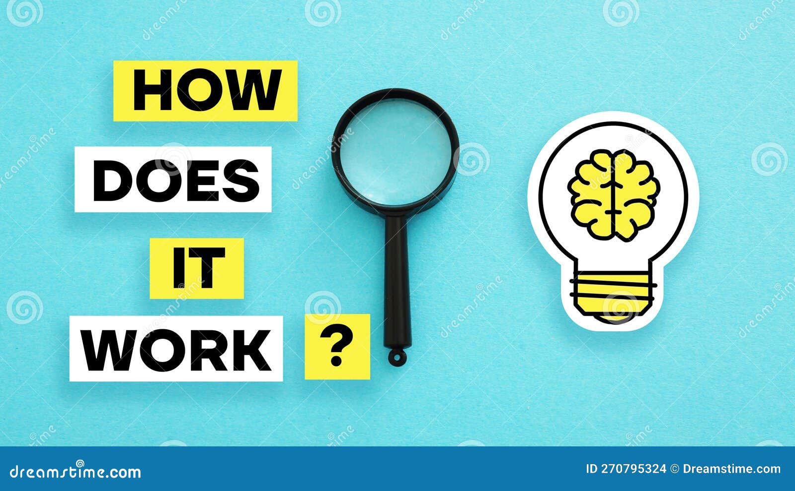 How Does it Work is Shown Using the Text Stock Photo - Image of support ...