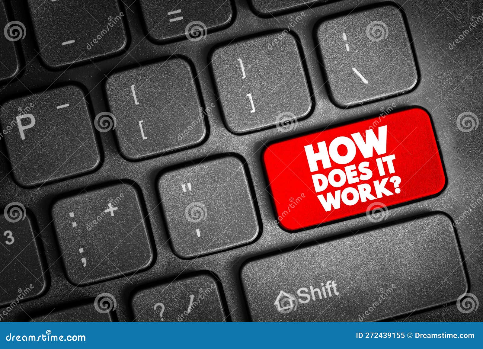 How Does it Work Text Button on Keyboard, Concept Background Stock ...