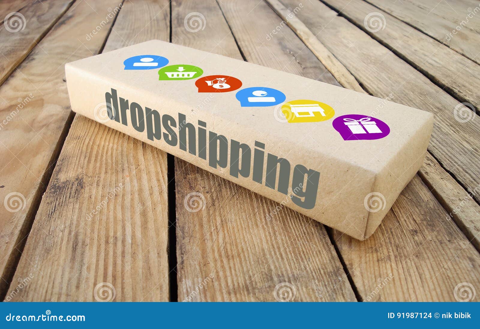 How Dropshipping Works . stock photo. Image of gift, leveranciers ...