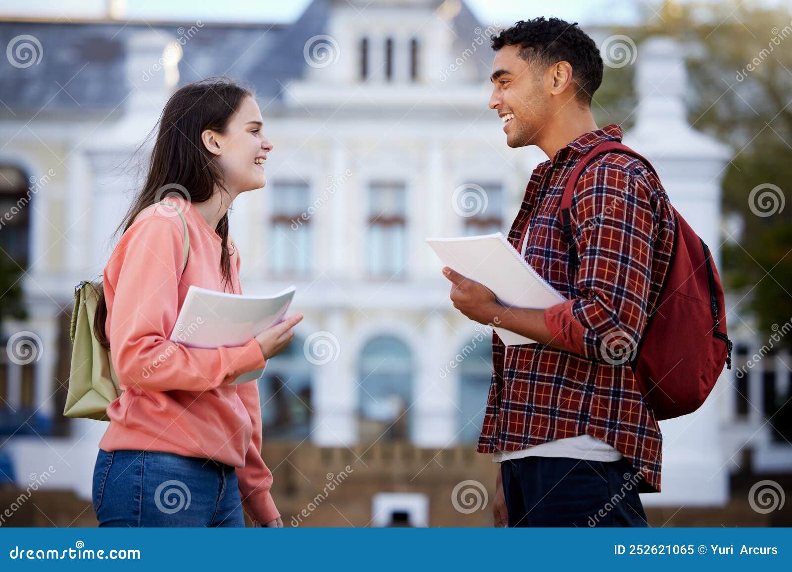 How Easy Was that Test. Two Students Having a Conversation while on ...