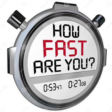 How Fast are You Stopwatch Timer Clock Stock Illustration ...