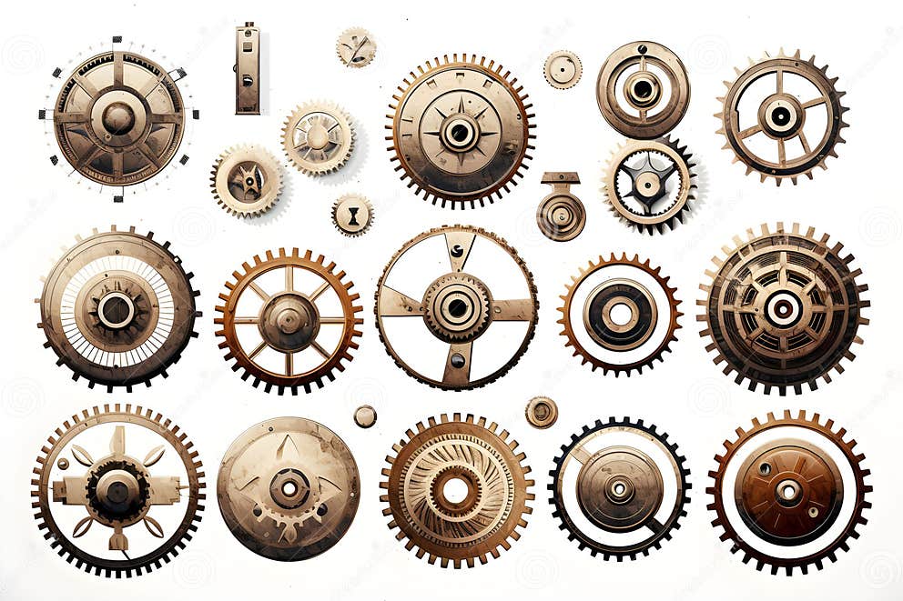 How Gears and Gears Work, Use with Machines, Illustrations, Work ...