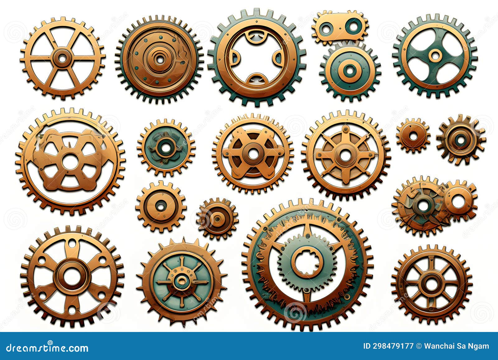 How Gears and Gears Work, Use with Machines, Illustrations, Work ...