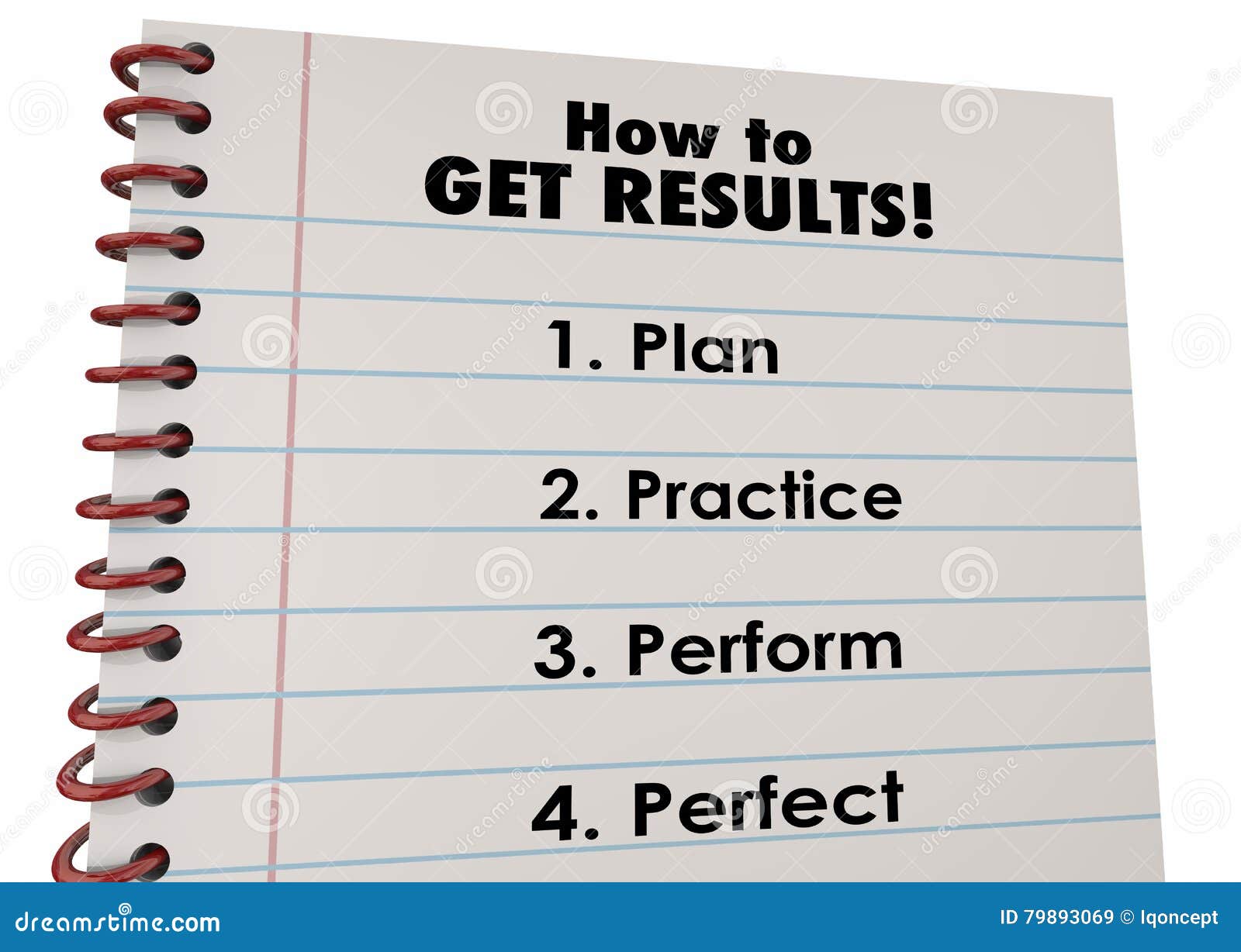 How Get Results Plan Practice Perform Perfect Stock Illustration ...