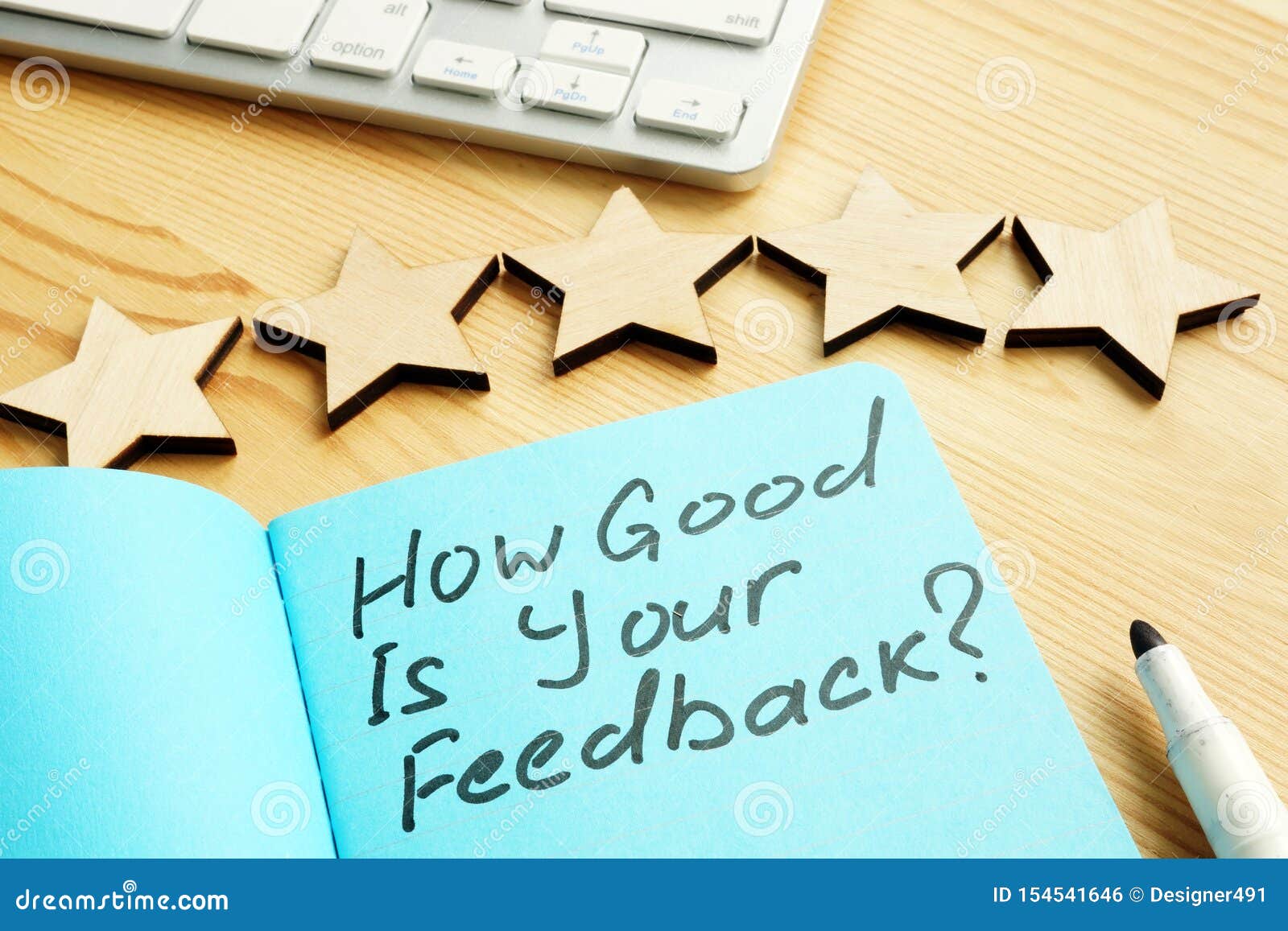 How Good is Your Feedback and Five Stars for Assessment Stock Photo ...