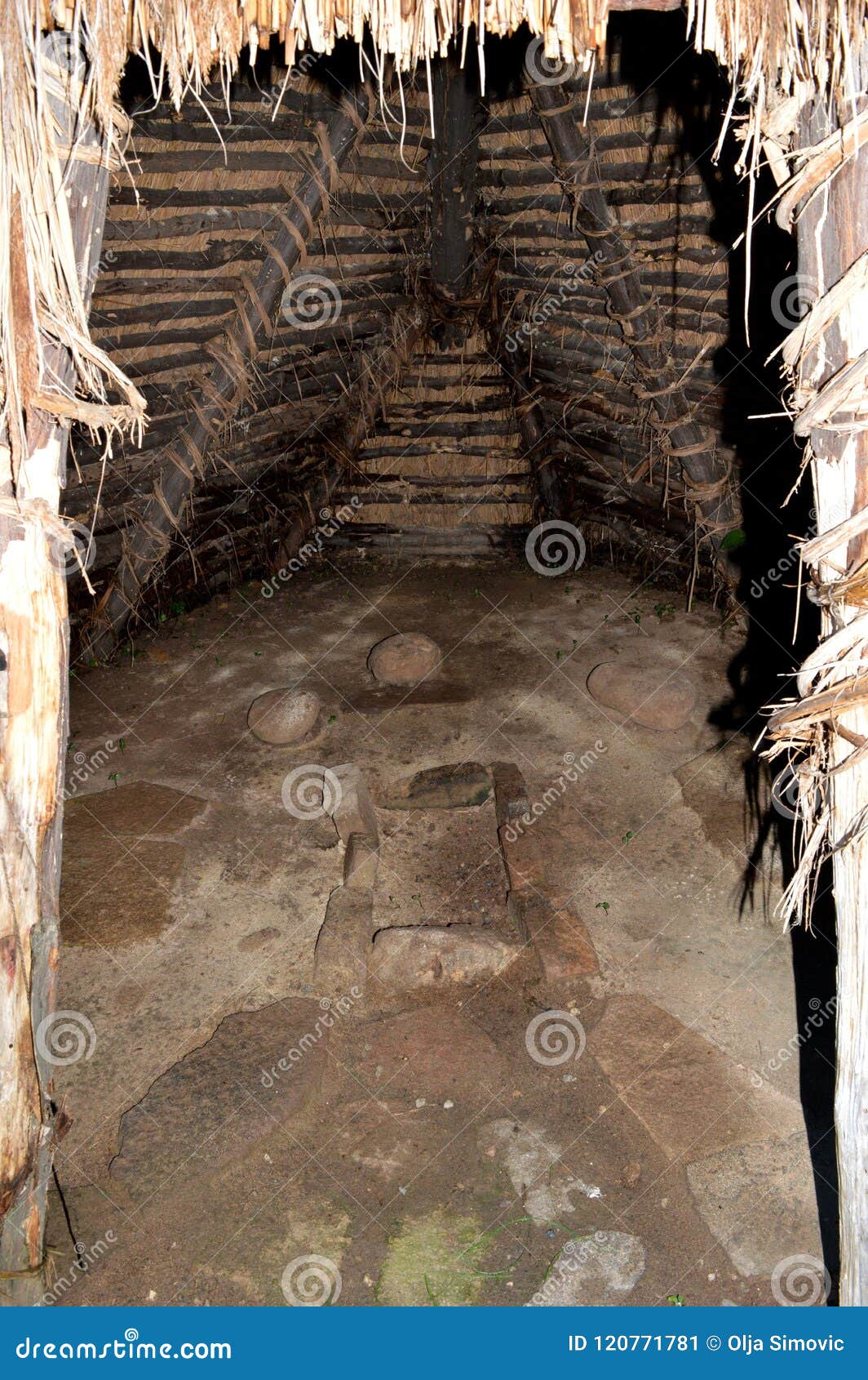 House in prehistory stock image. Image of prehistoric - 120771781