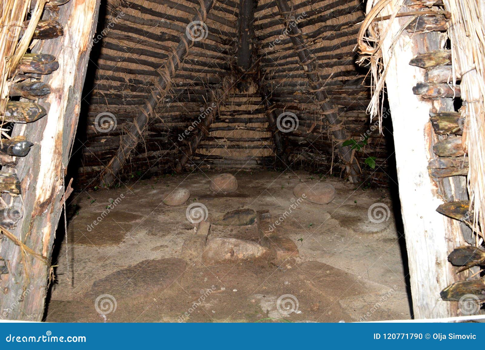 House in prehistory stock photo. Image of interesting - 120771790