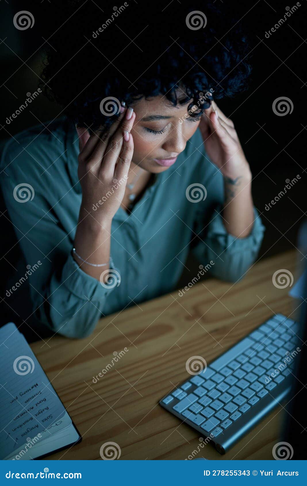 How am I Going To Do this. a Young Businesswoman Looking Stressed while ...