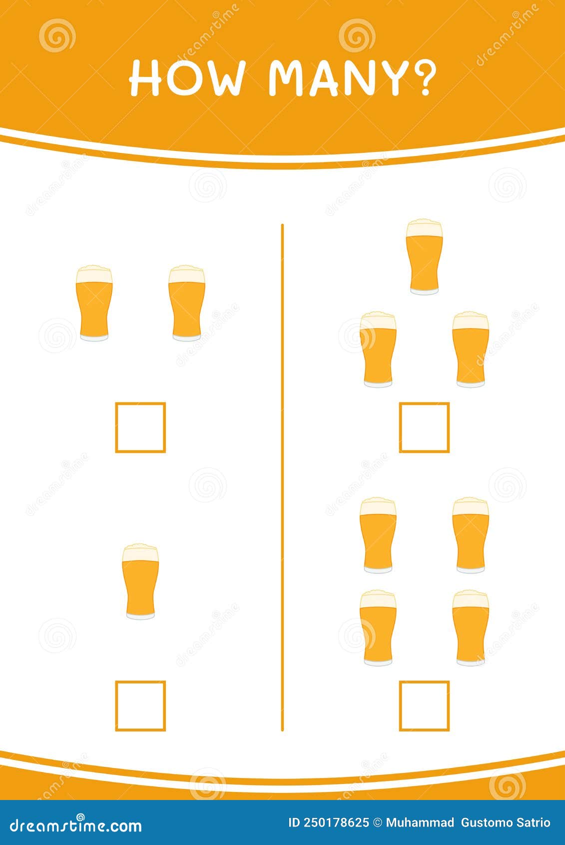 How Many of Beer, Game for Children. Vector Stock Vector - Illustration ...