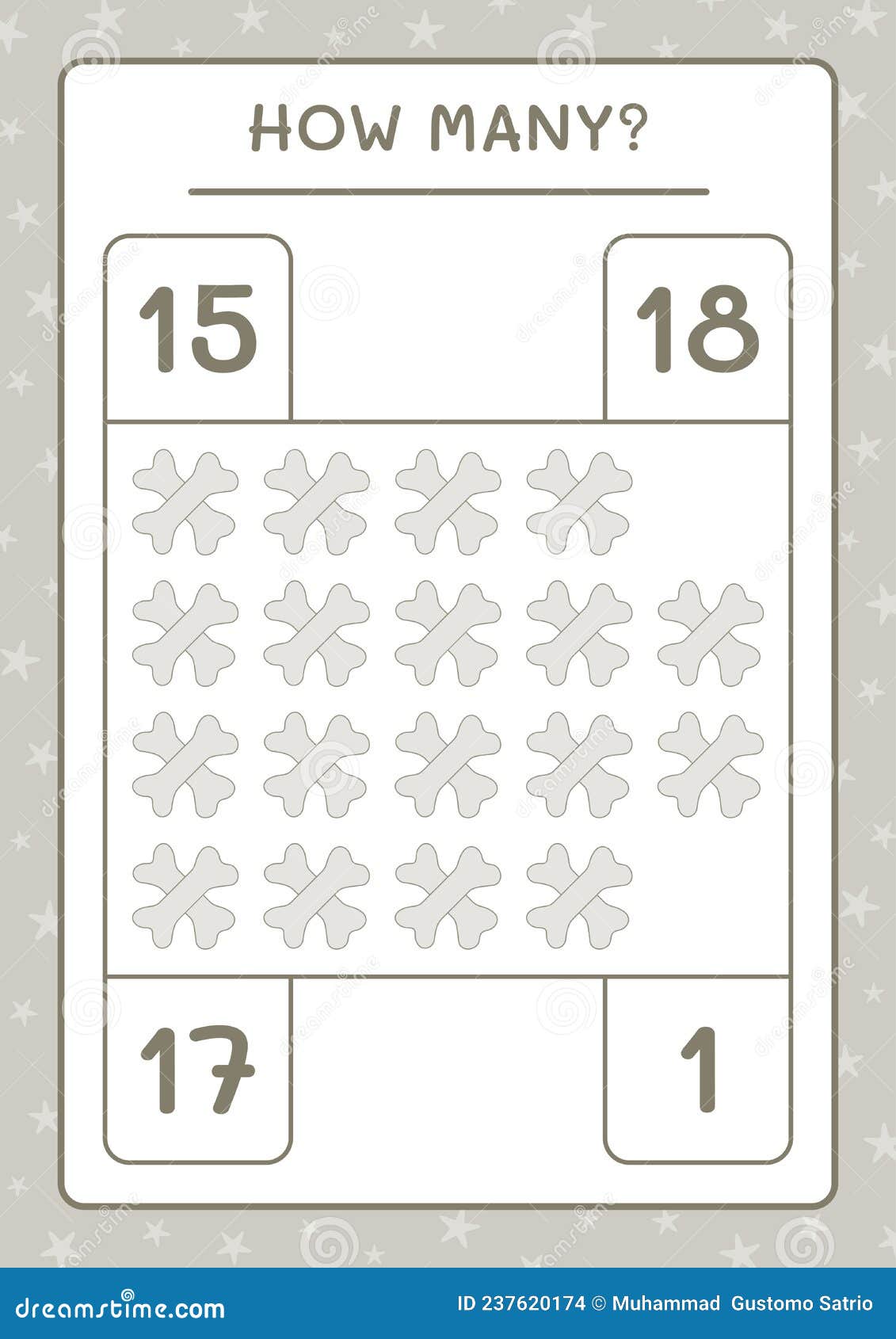 How Many Bone, Game for Children. Vector Illustration Stock Vector ...