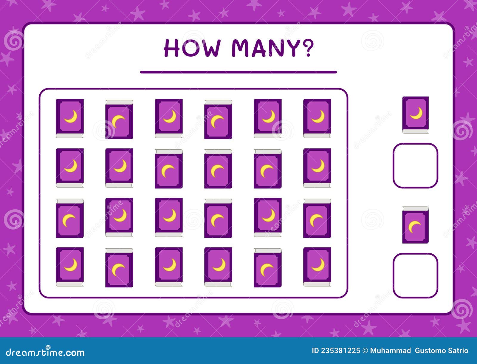 How Many Book, Game for Children. Vector Illustration Stock Vector ...