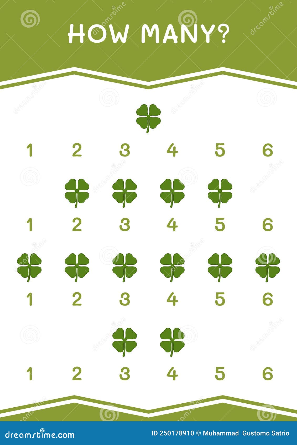 How Many of Clover, Game for Children. Vector Stock Vector ...