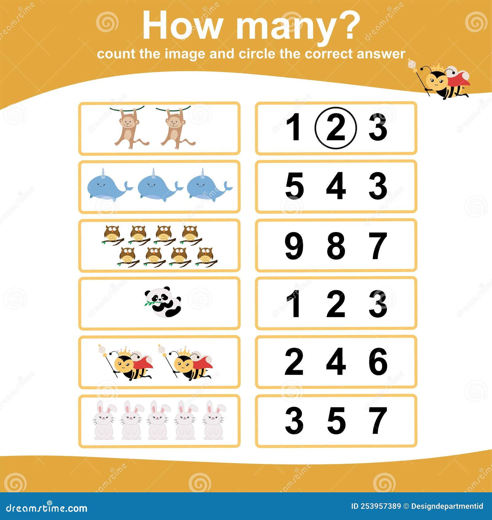 How Many_Math Game_Cute Animal Edition_file 3 Stock Illustration ...