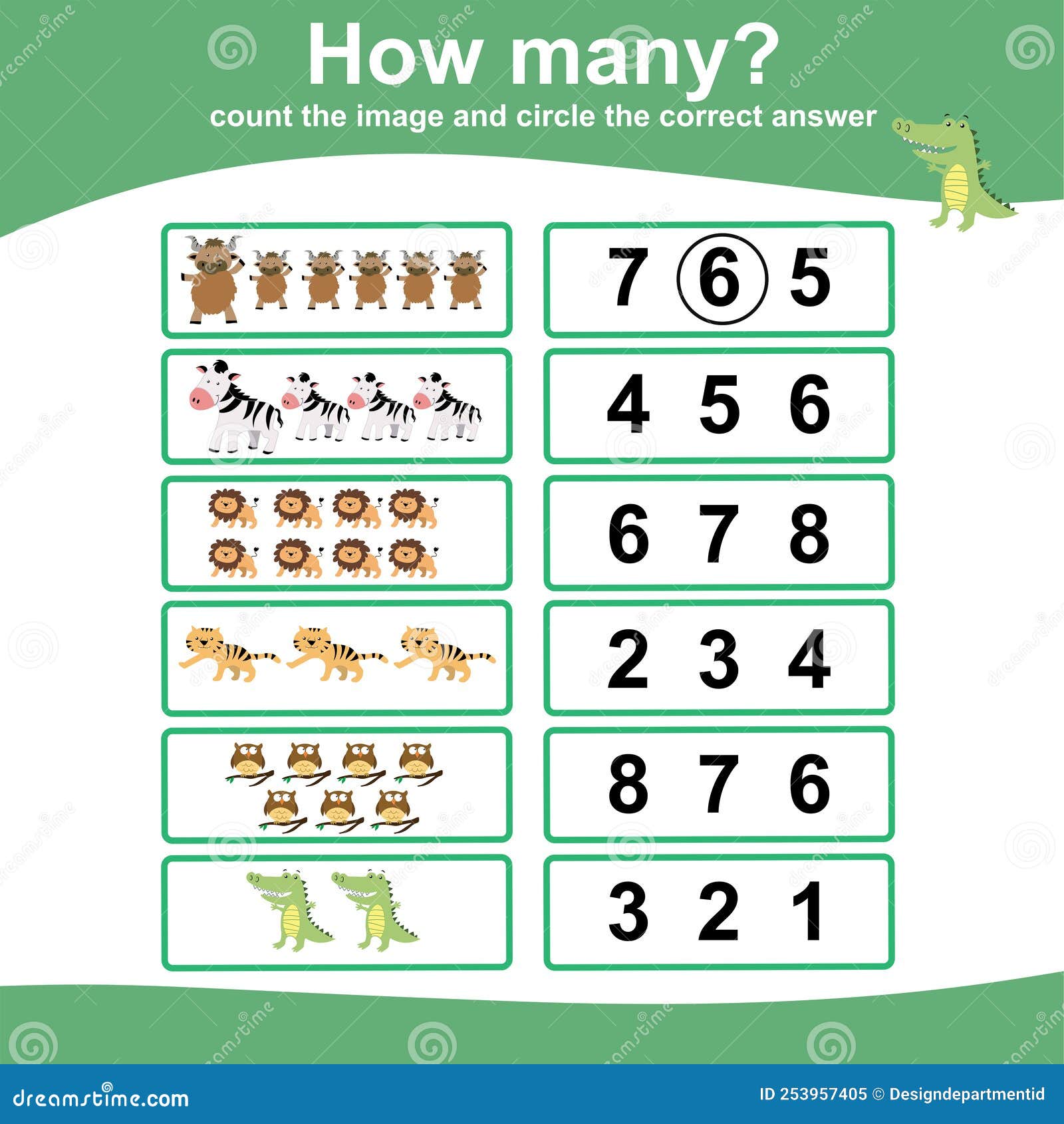 How Many_Math Game_Cute Animal Edition_file 5 Stock Illustration ...