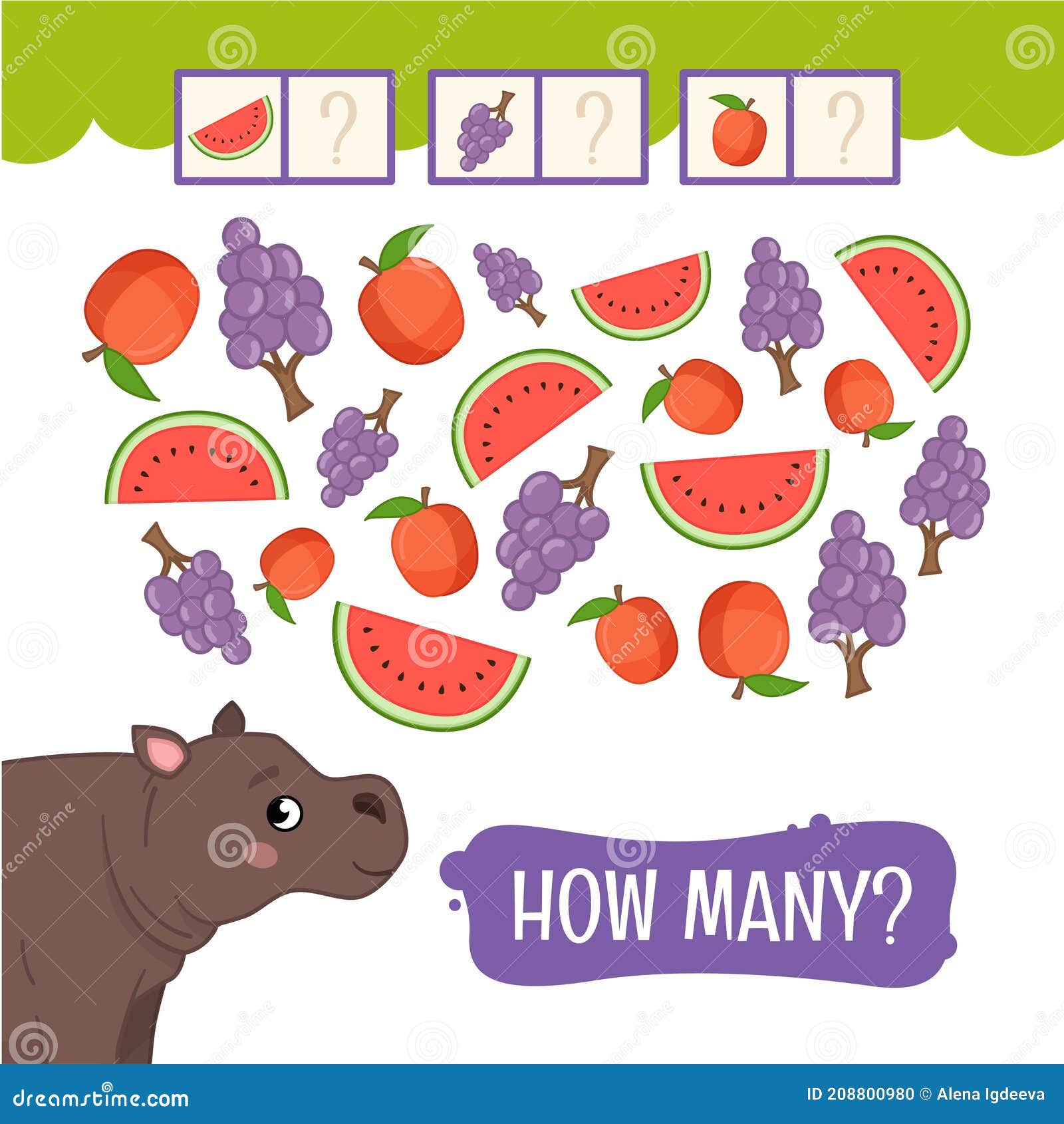 Counting Educational Children Game Stock Vector - Illustration of play ...