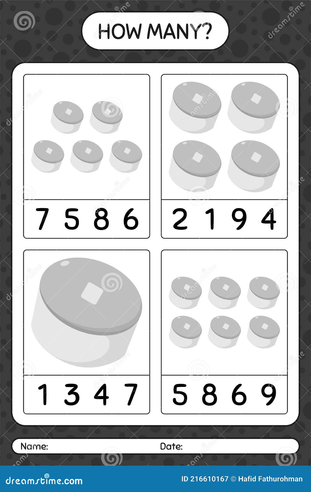 How Many Counting Game With Nama Buah. Worksheet For Preschool Kids ...