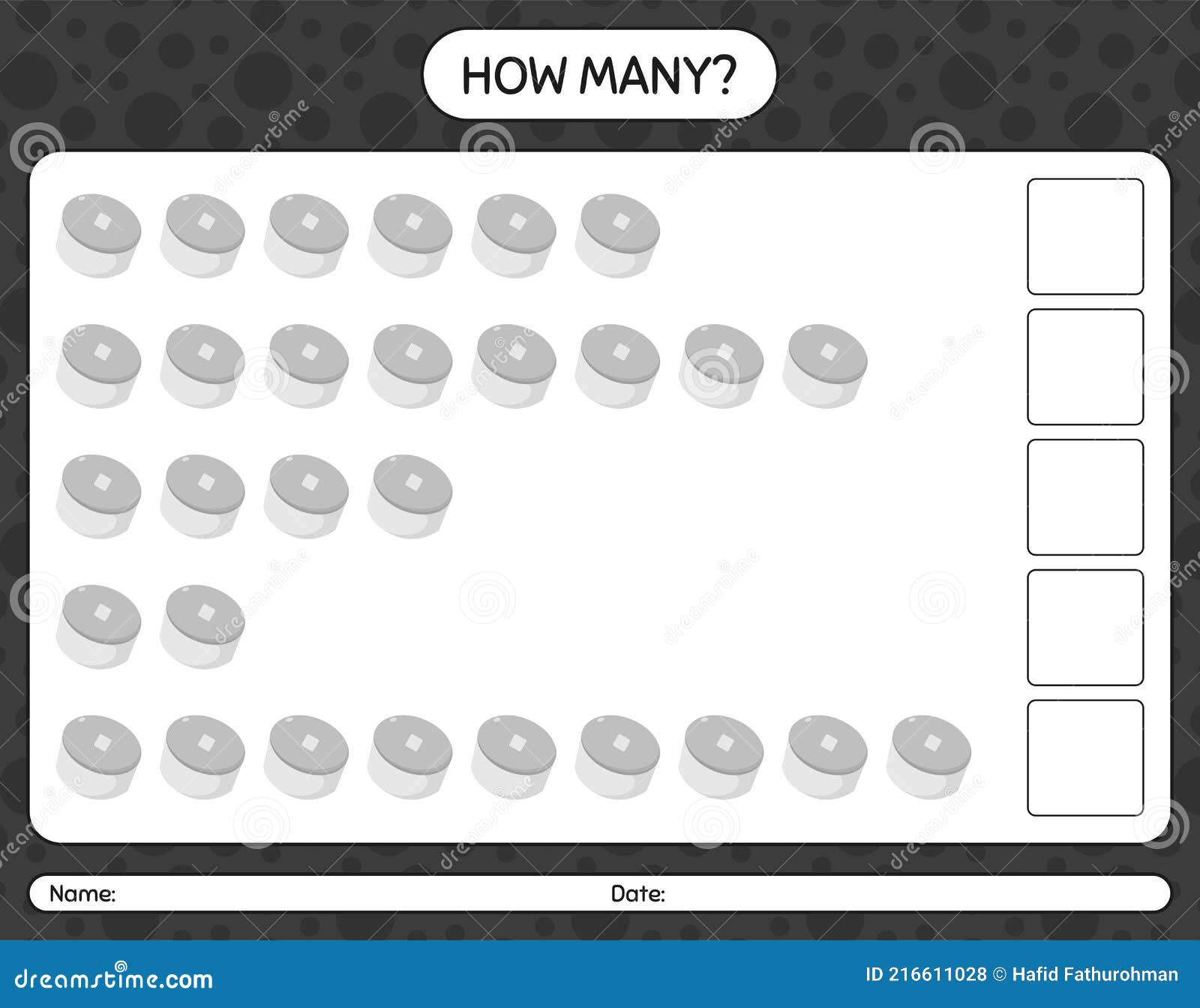 How Many Counting Game with Cap. Worksheet for Preschool Kids Stock ... How Many Counting Game with Cap. Worksheet for Preschool Kids Stock ...