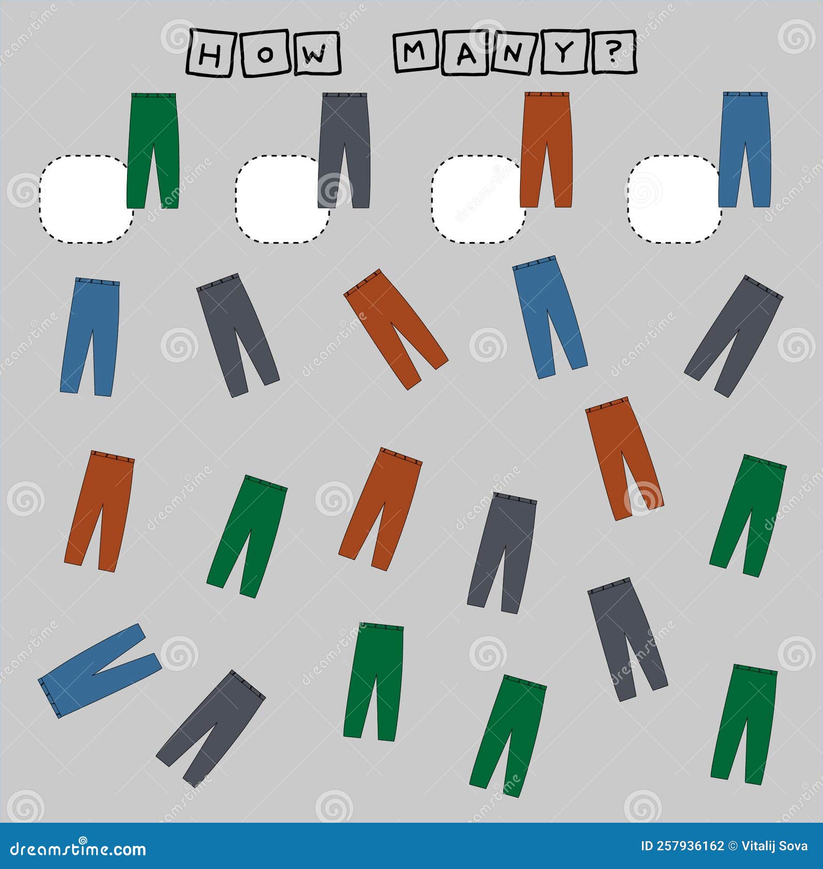 HOW MANY stock illustration. Illustration of quiz, think - 257936162