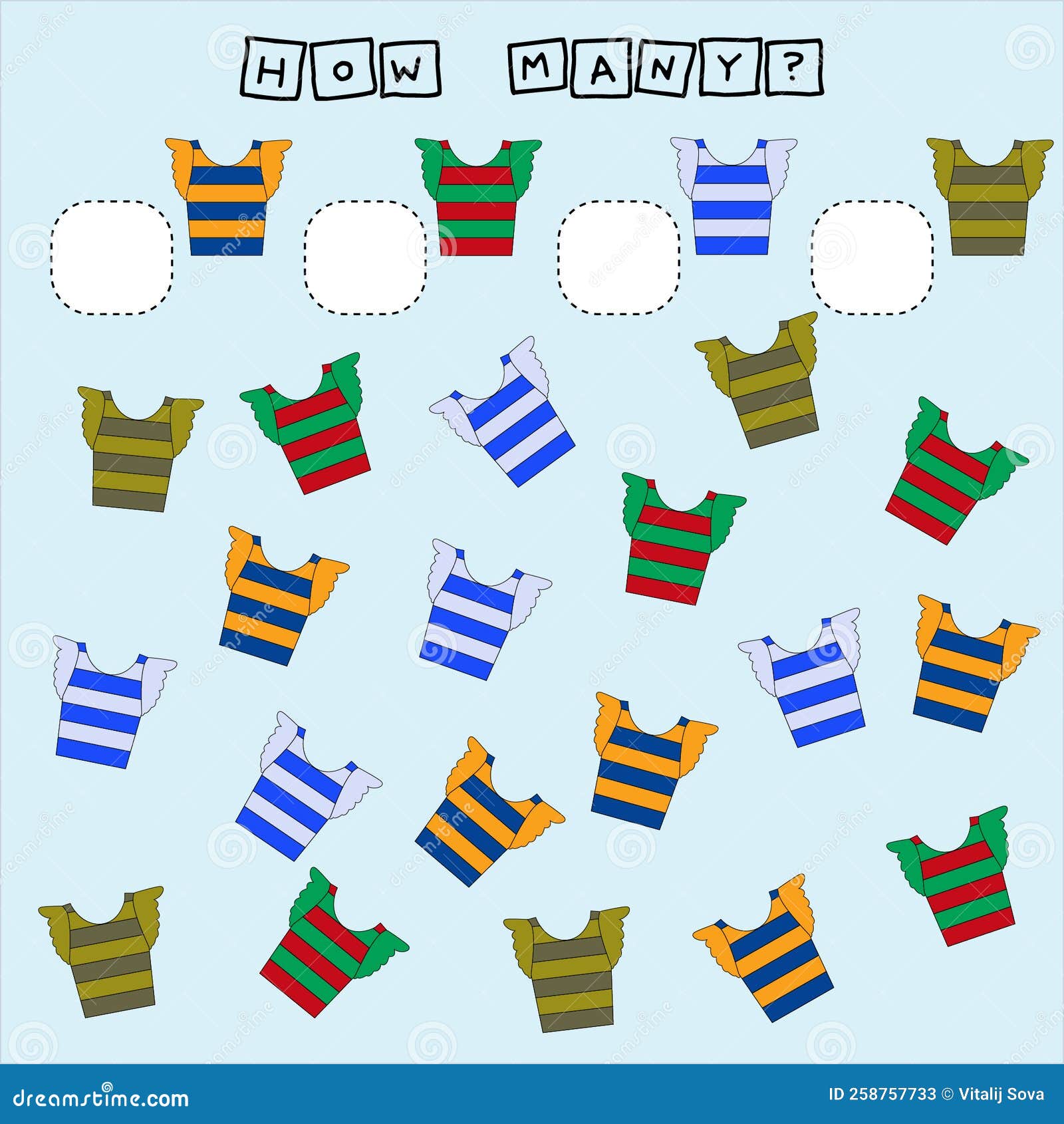 HOW MANY stock illustration. Illustration of think, brain - 258757733