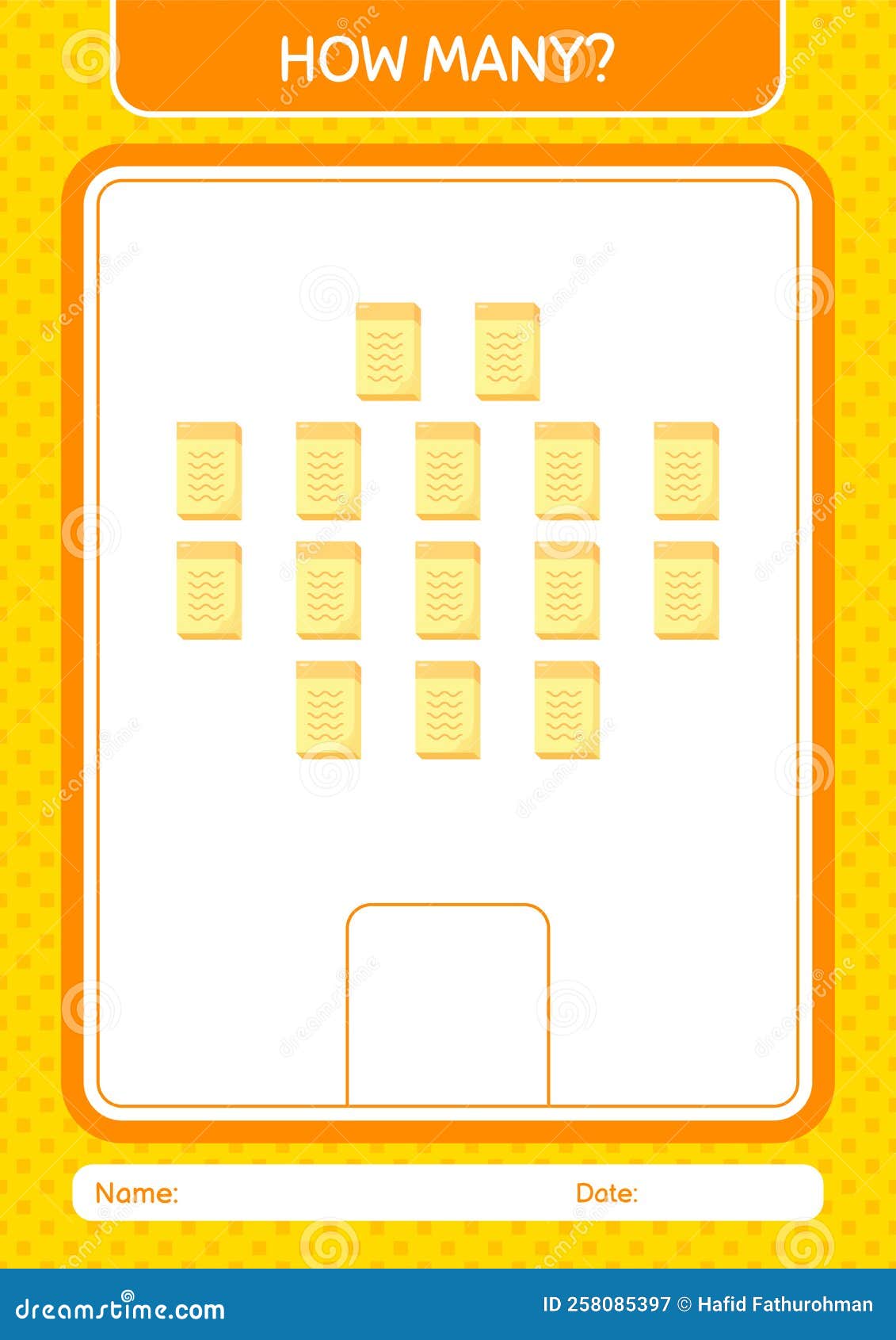 How Many Counting Game with Note. Worksheet for Preschool Kids, Kids ...