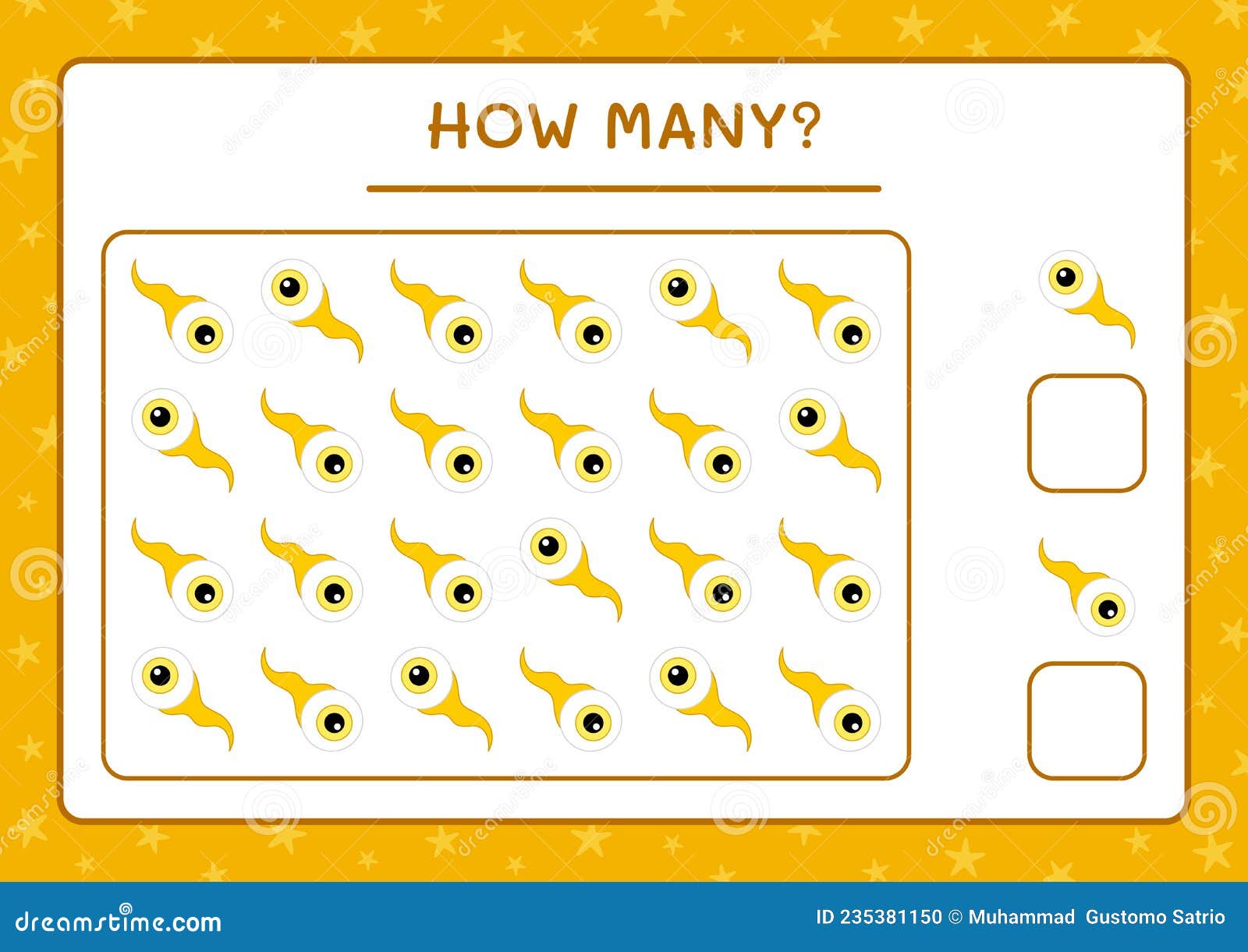 How Many Eye, Game for Children. Vector Illustration Stock Vector ...