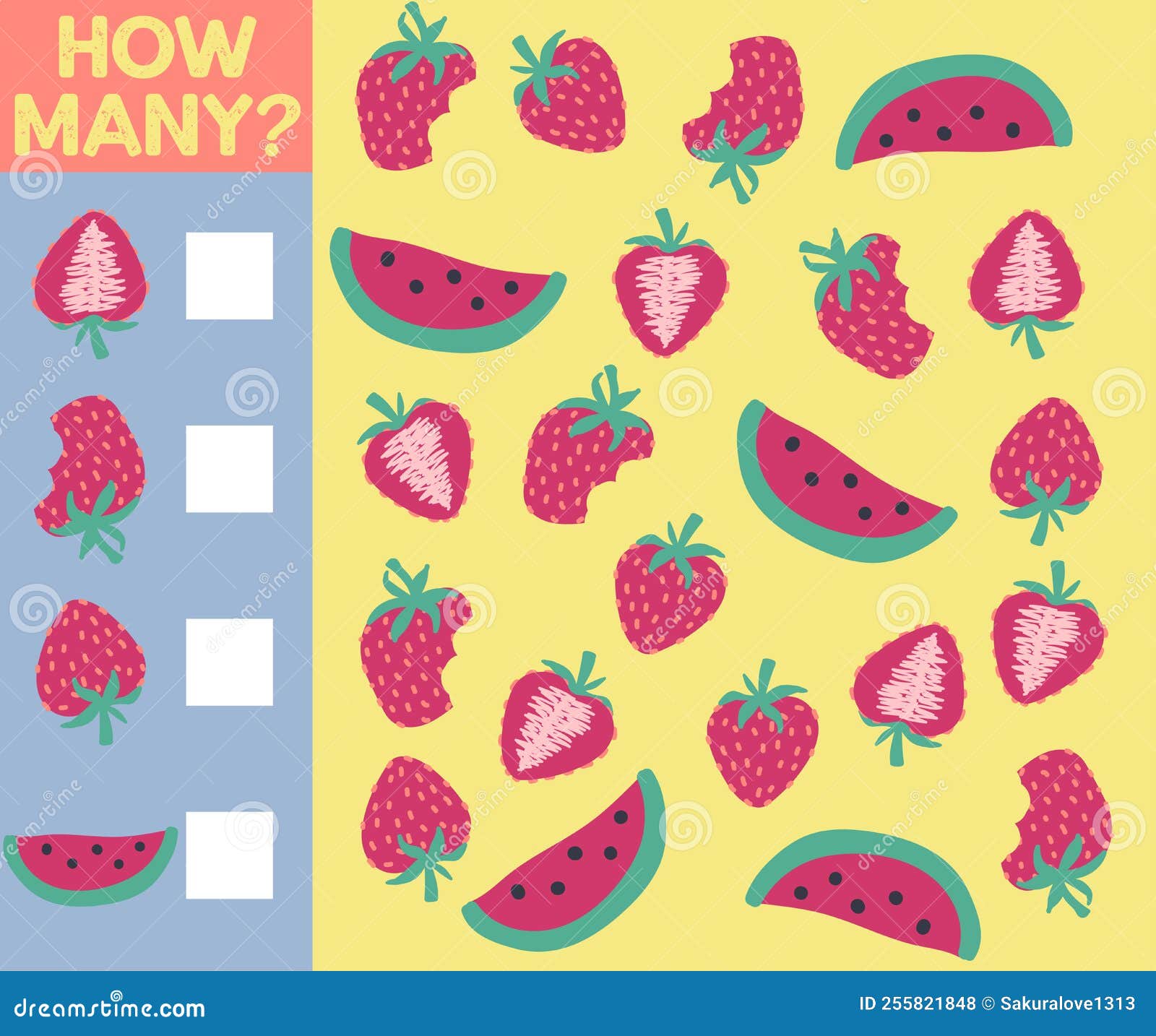 How Many are they Game. Educational Printable Math Worksheet. Count the ...