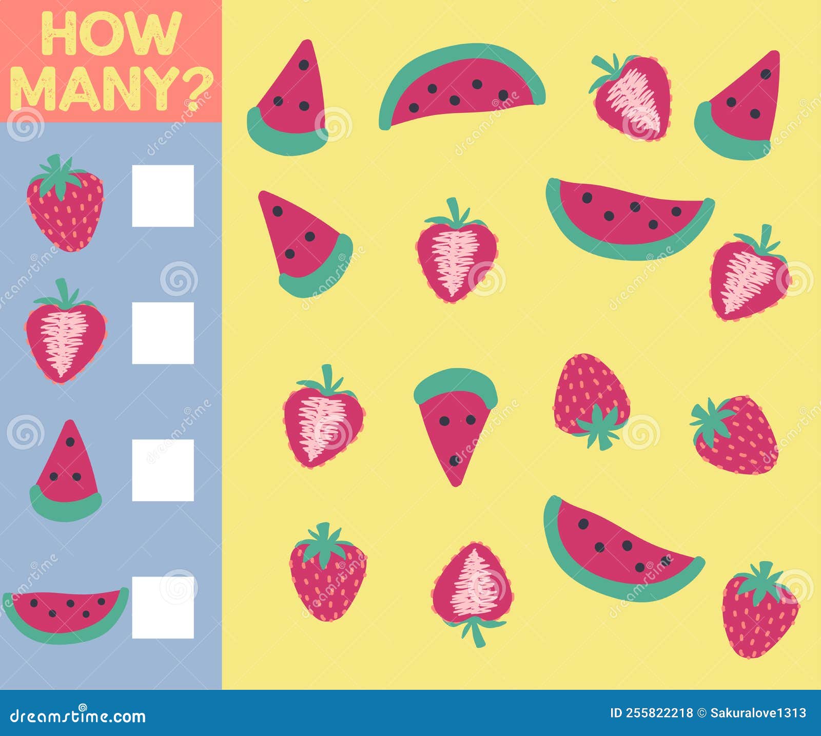 How Many are they Game. Educational Printable Math Worksheet. Count the ...