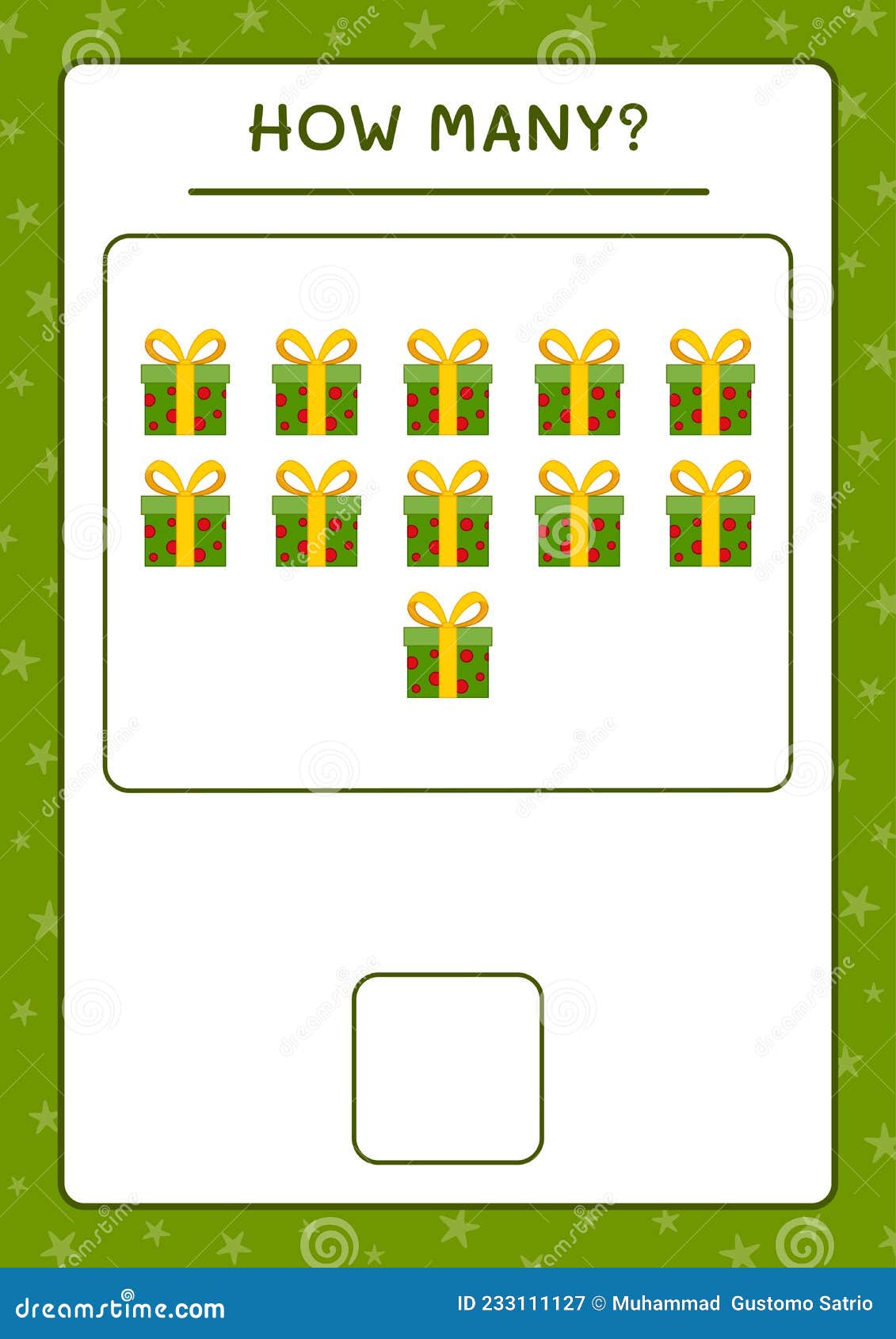 How Many Gift Box, Game for Children. Vector Illustration Stock Vector ...