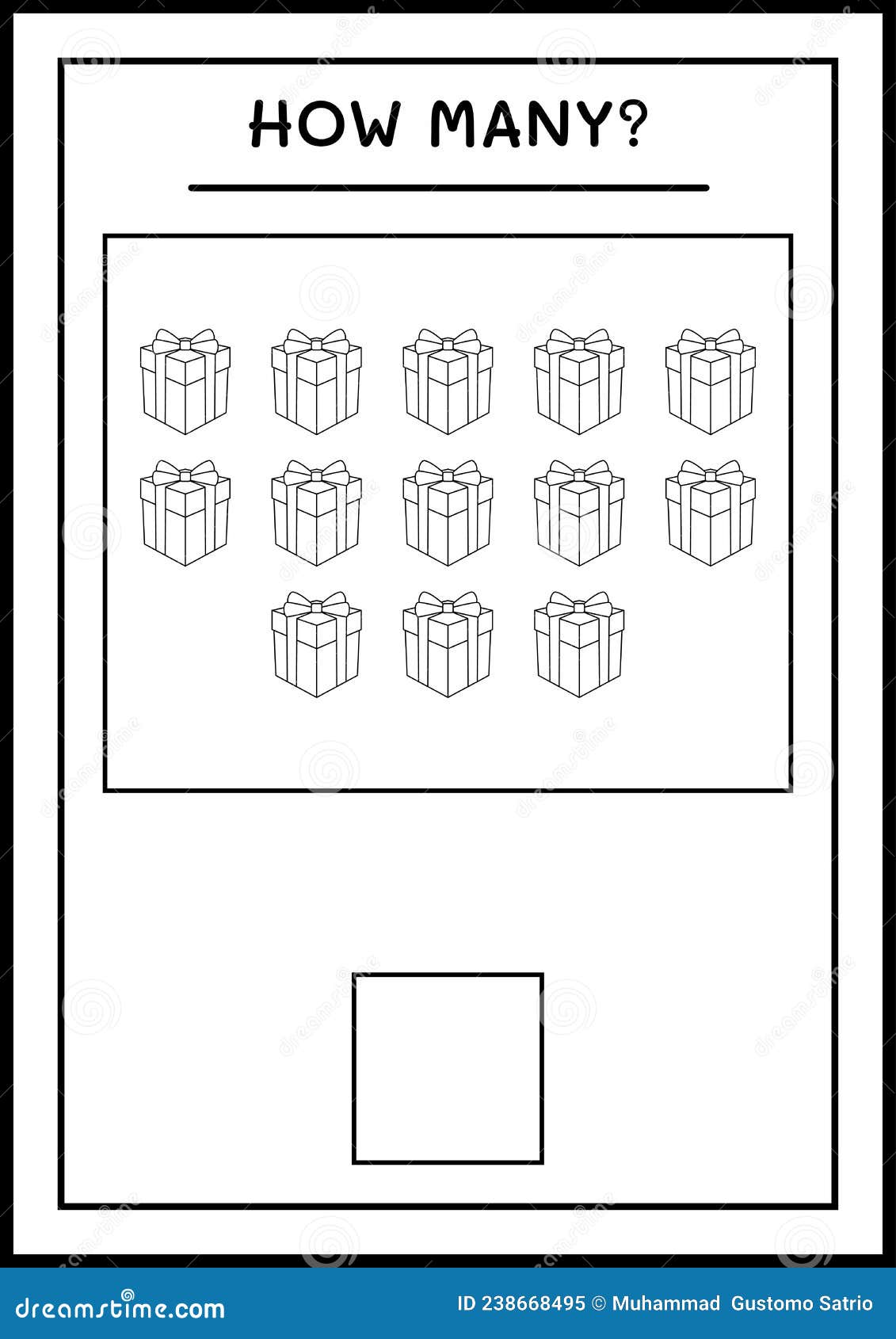 How Many Gift Box, Game for Children. Vector Illustration Stock Vector ...