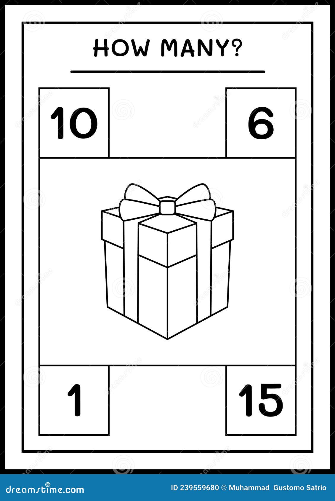 How Many Gift Box, Game for Children. Vector Illustration Stock Vector ...