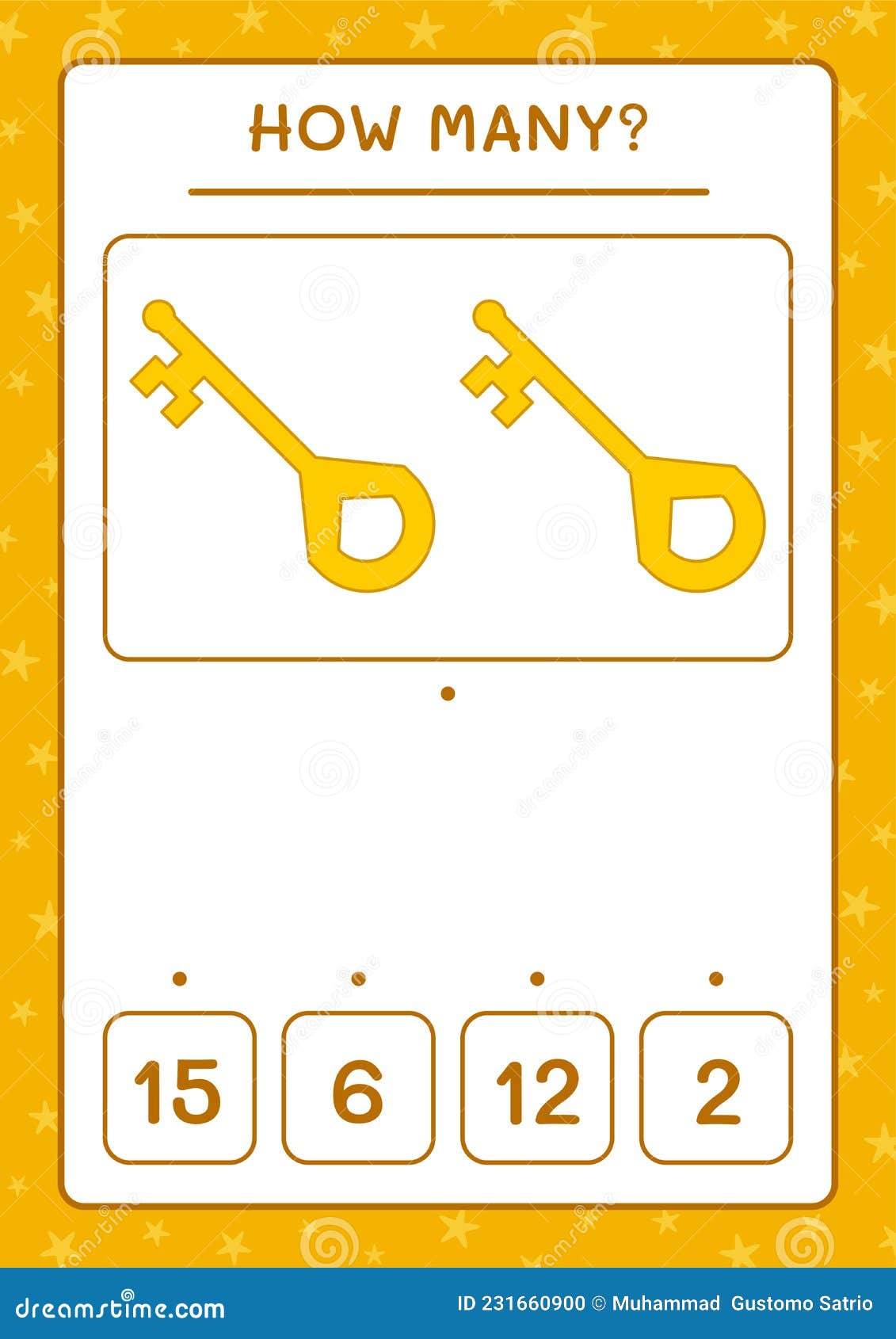 How Many Key, Game for Children. Vector Illustration Stock Vector ...
