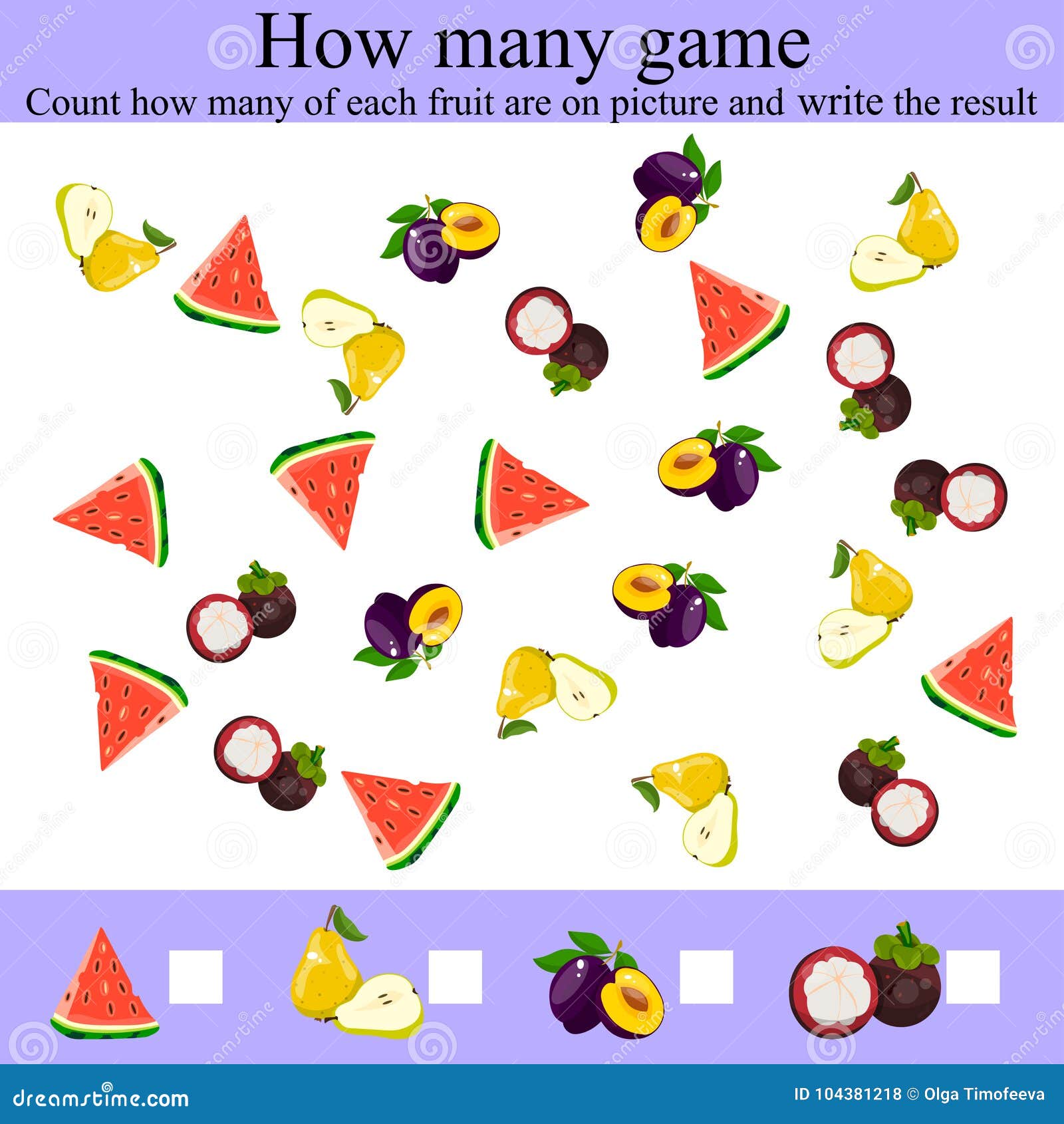 How many objects game stock vector. Illustration of plum - 104381218