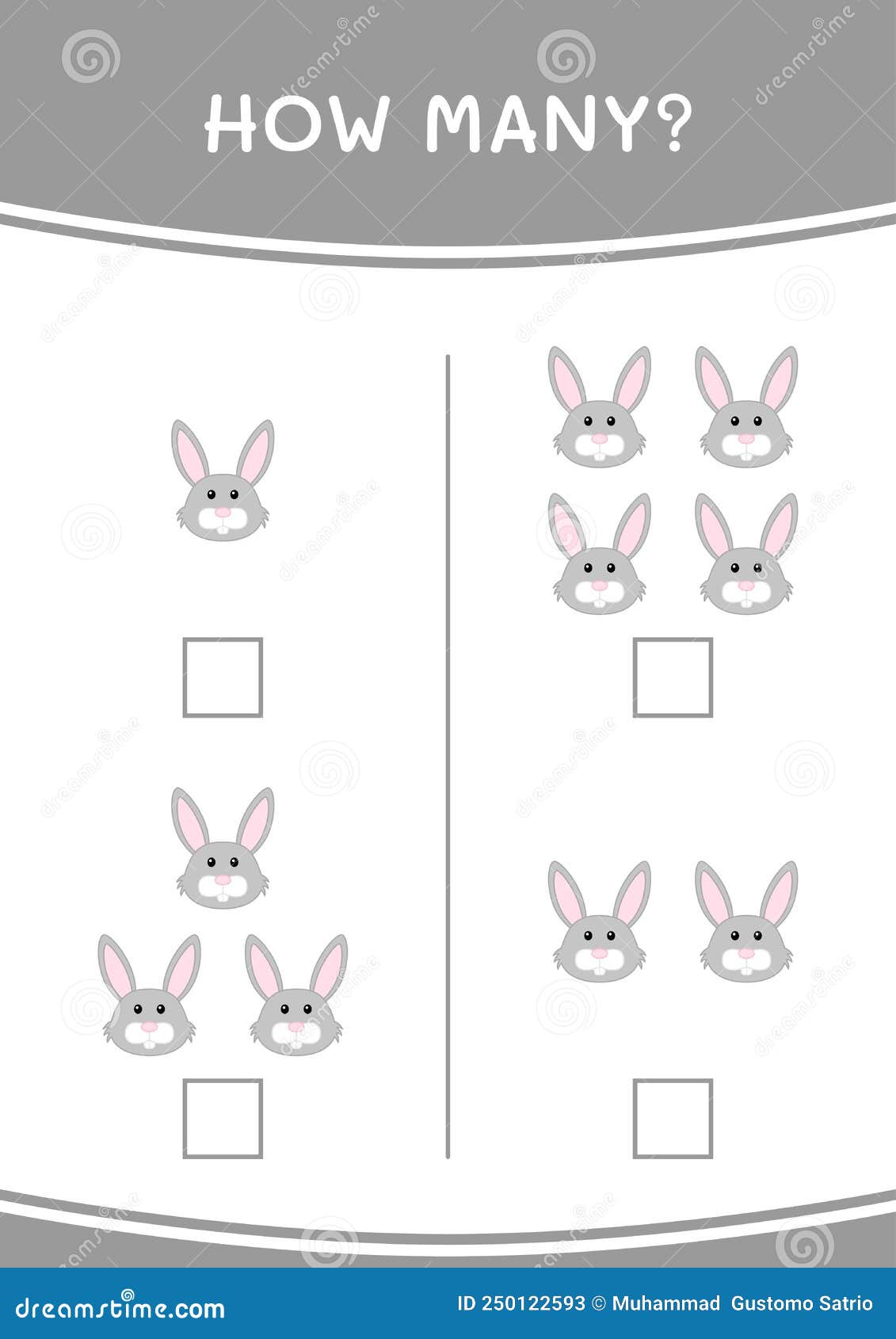 How Many of Rabbit, Game for Children. Vector Stock Vector ...
