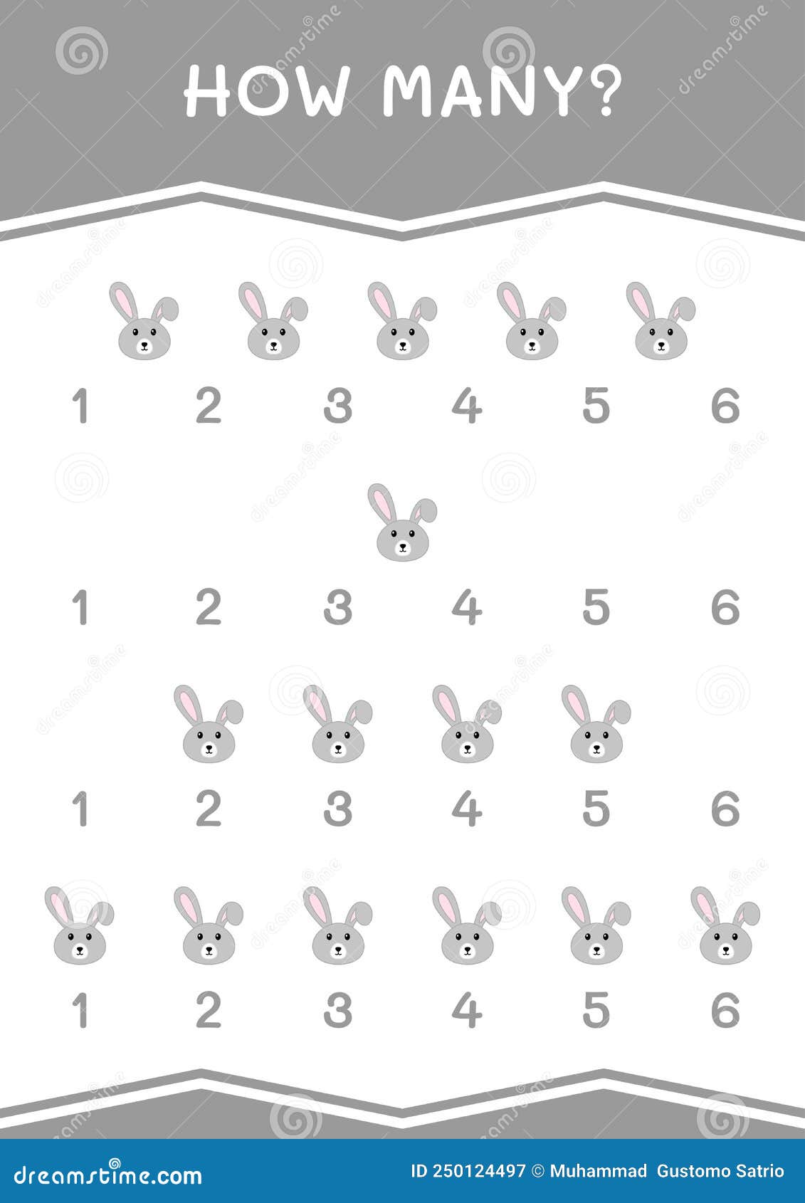 How Many of Rabbit, Game for Children. Vector Stock Vector ...