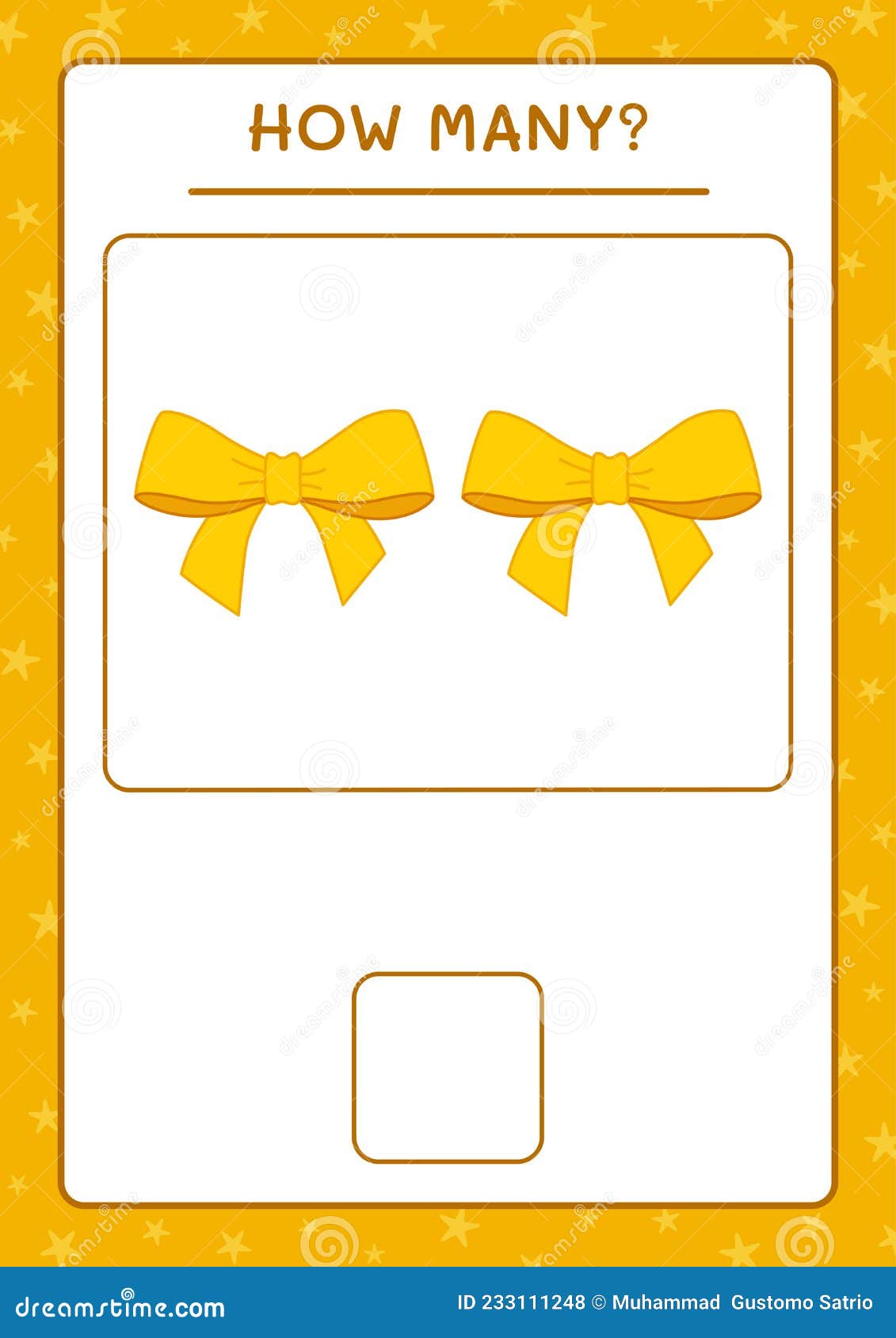 How Many Ribbon, Game for Children. Vector Illustration Stock Vector ...