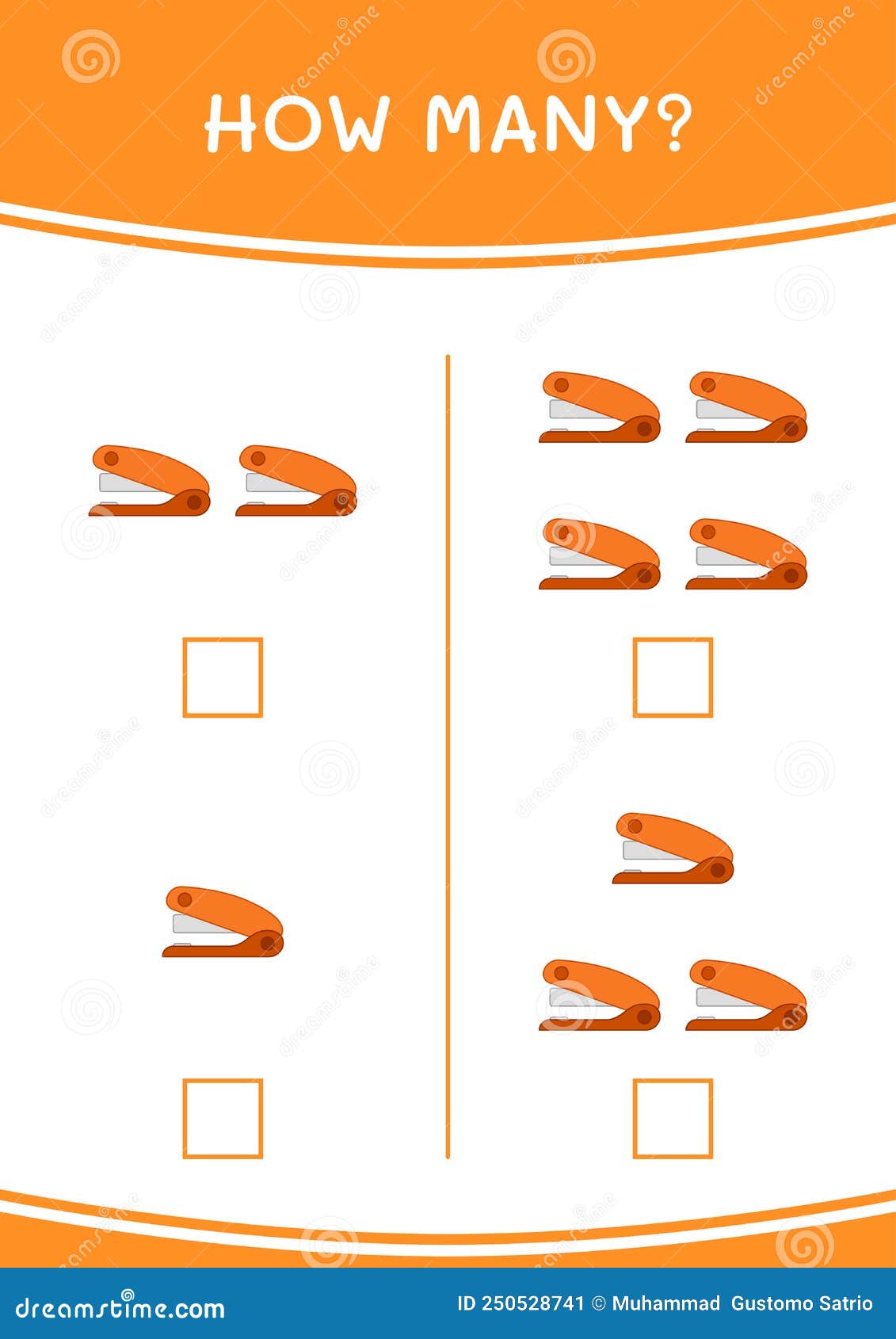 How Many of Stapler, Game for Children. Vector Stock Vector ...