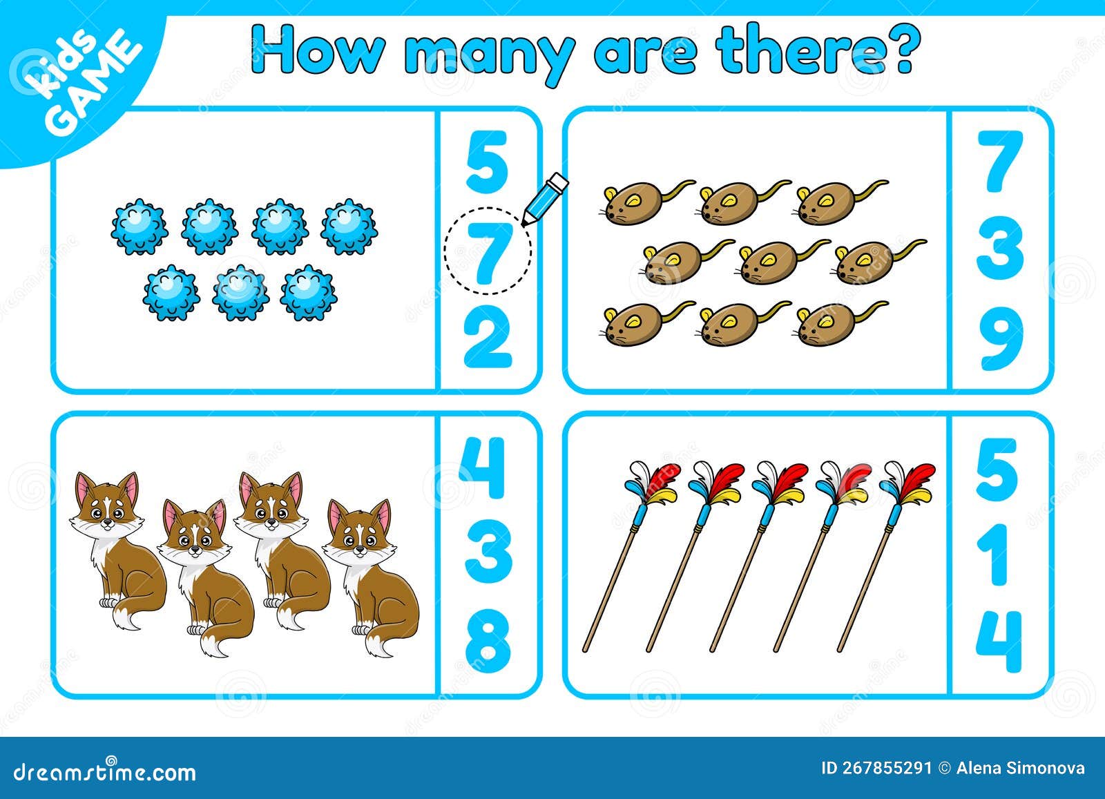 How Many are There Cartoon Cat and Pet Accessories Stock Vector ...