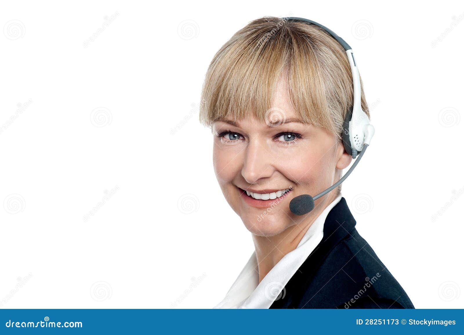How may I help you? stock image. Image of corporate, businesswoman ...