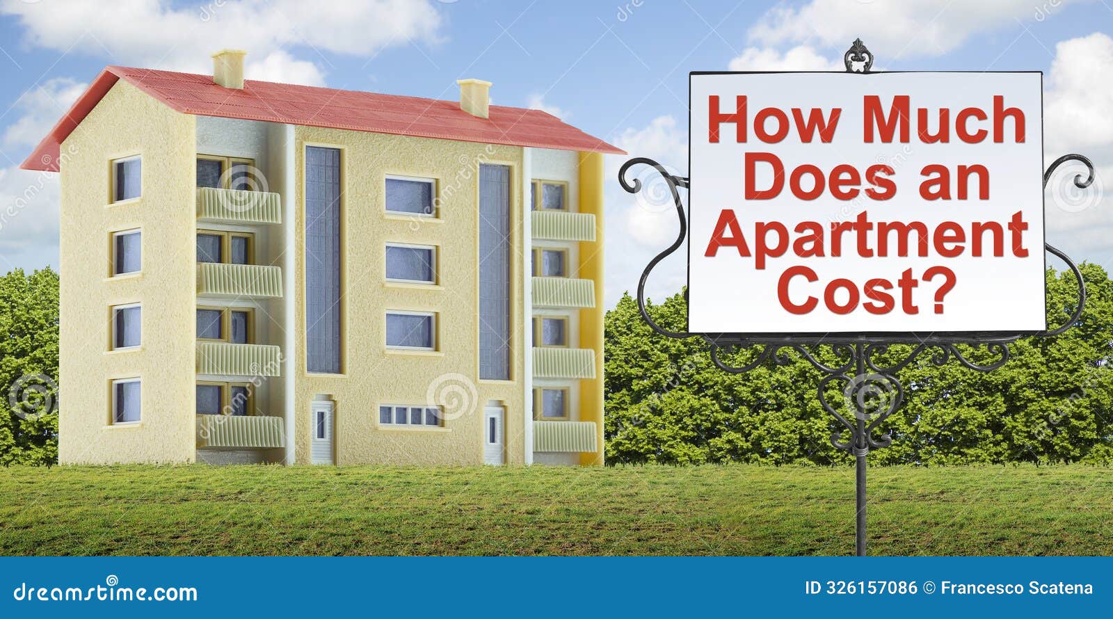 HOW MUCH DOES an APARTMENT COST? Concept with a Condominium Model and ...