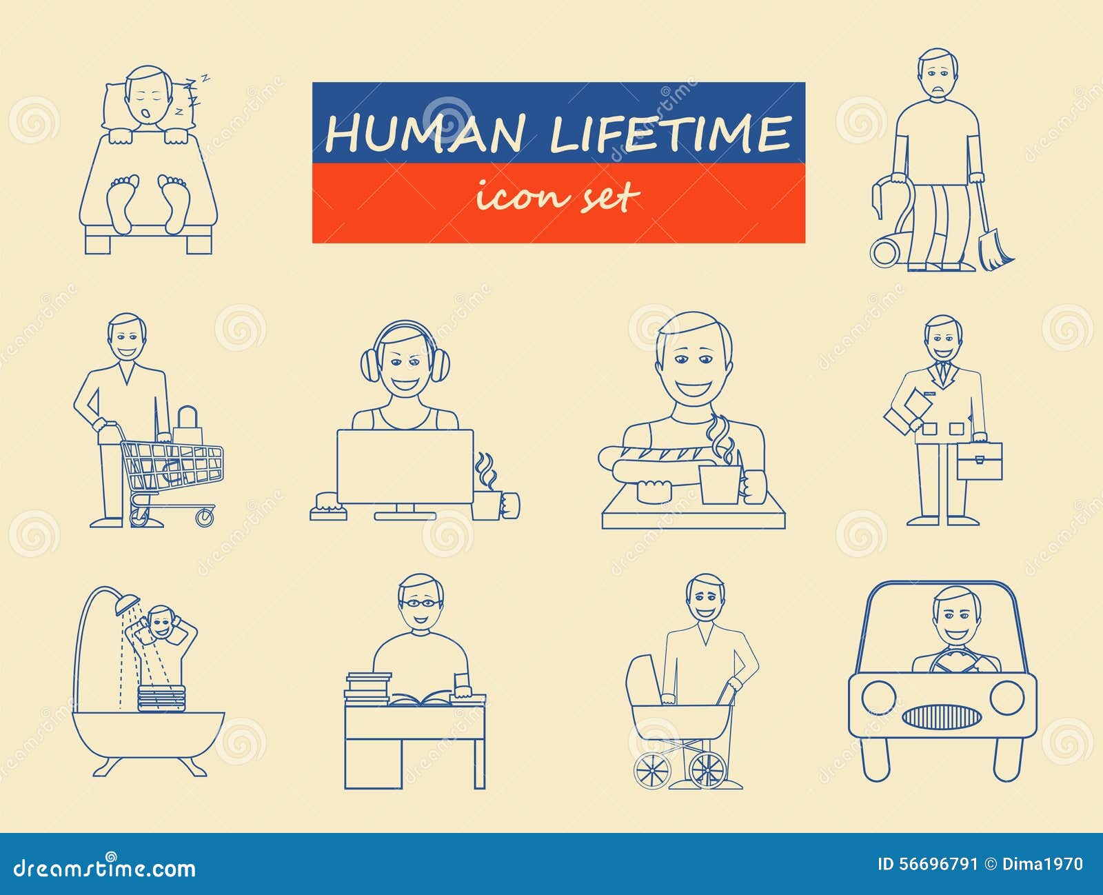 How Much Time we Have. Lifetime Elements Stock Vector - Illustration of ...